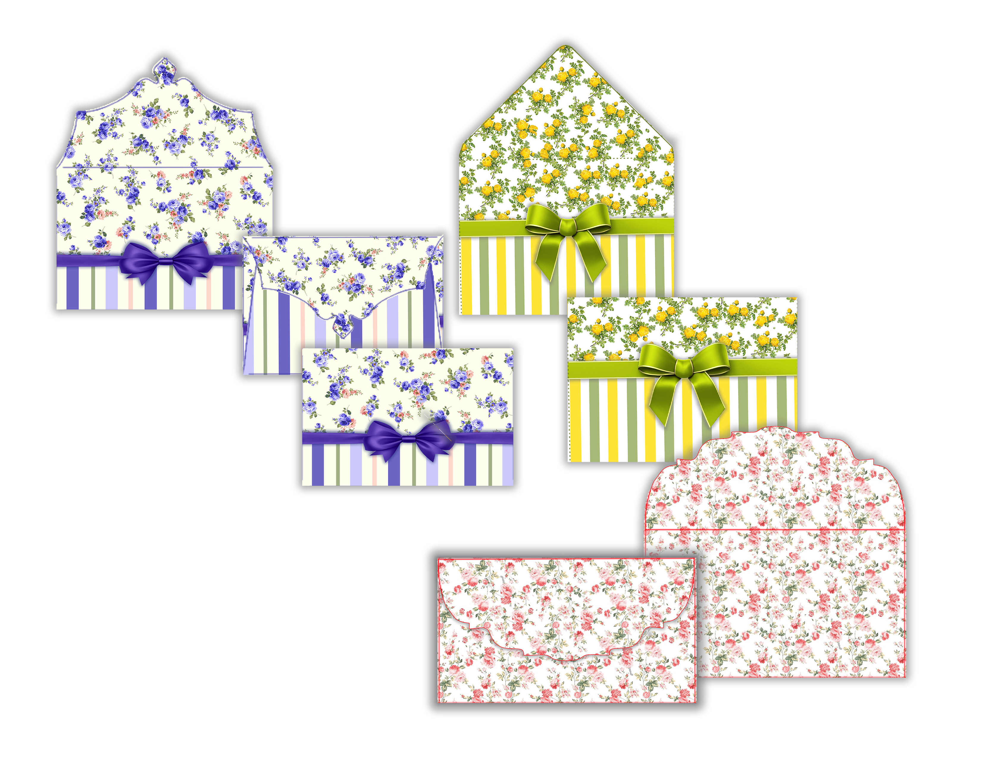 Printable Envelopes Download, Floral Envelopes, Digital Enve | Inspire ...