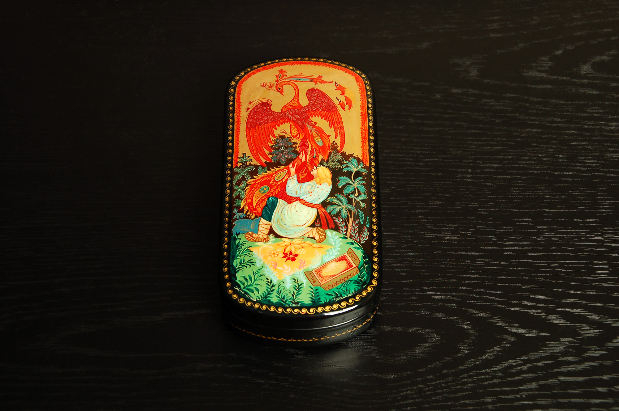Fire bird lacquer box fairy tale firebird hand-painted decor | Inspire ...