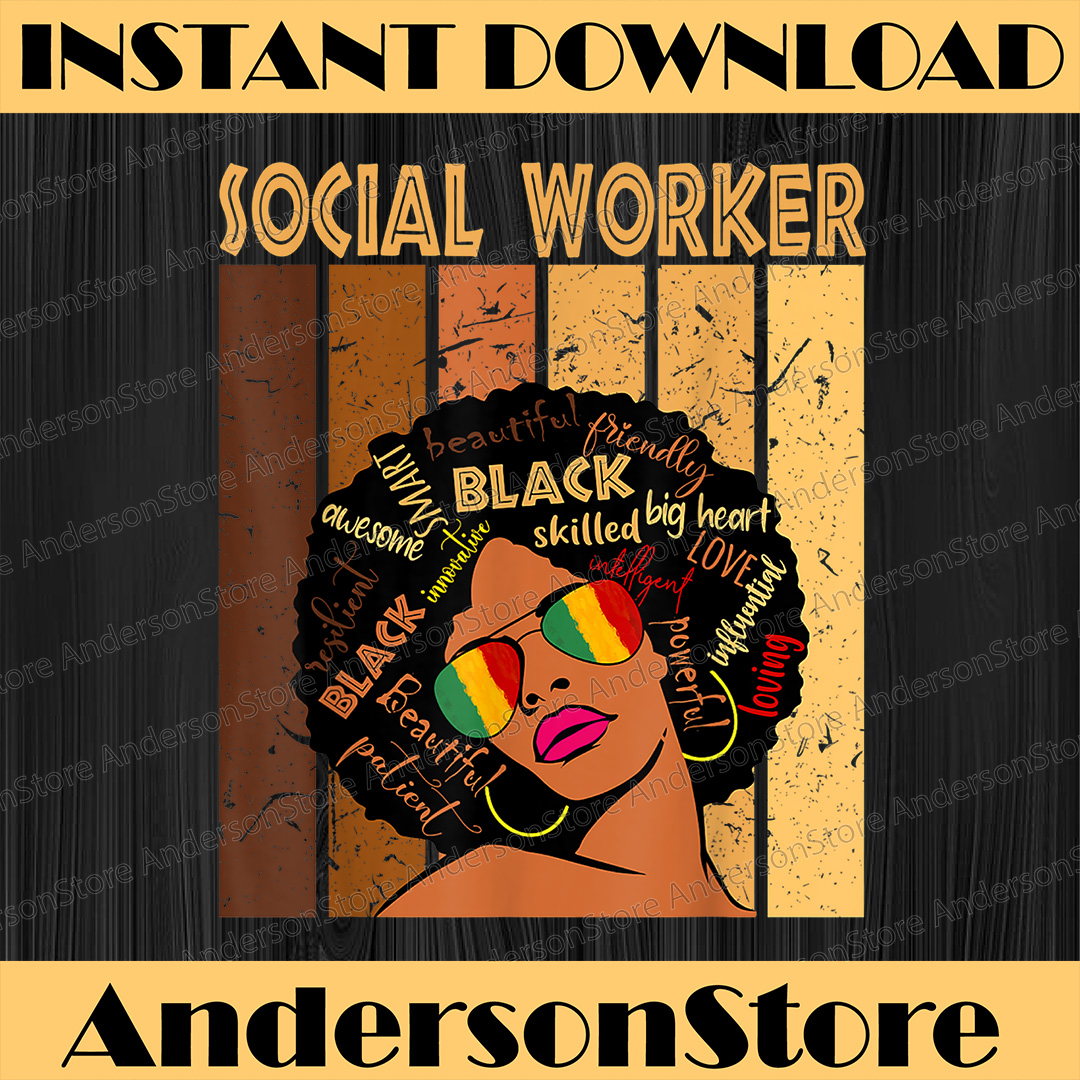 Social Worker Afro African American Black History Month Blac | Inspire ...