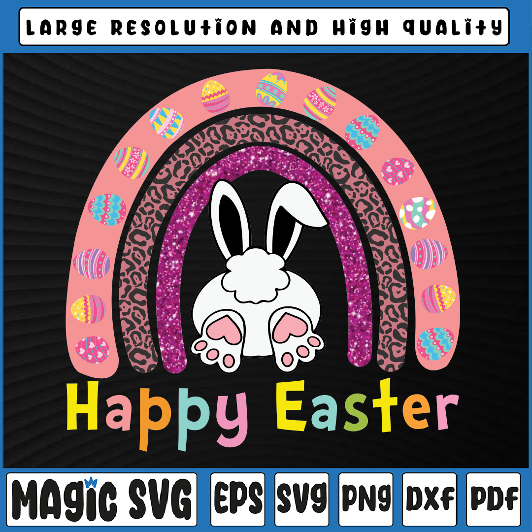 Easter Day Rainbow with eggs PNG, Easter Bunny Png, Happy Ea | Inspire ...