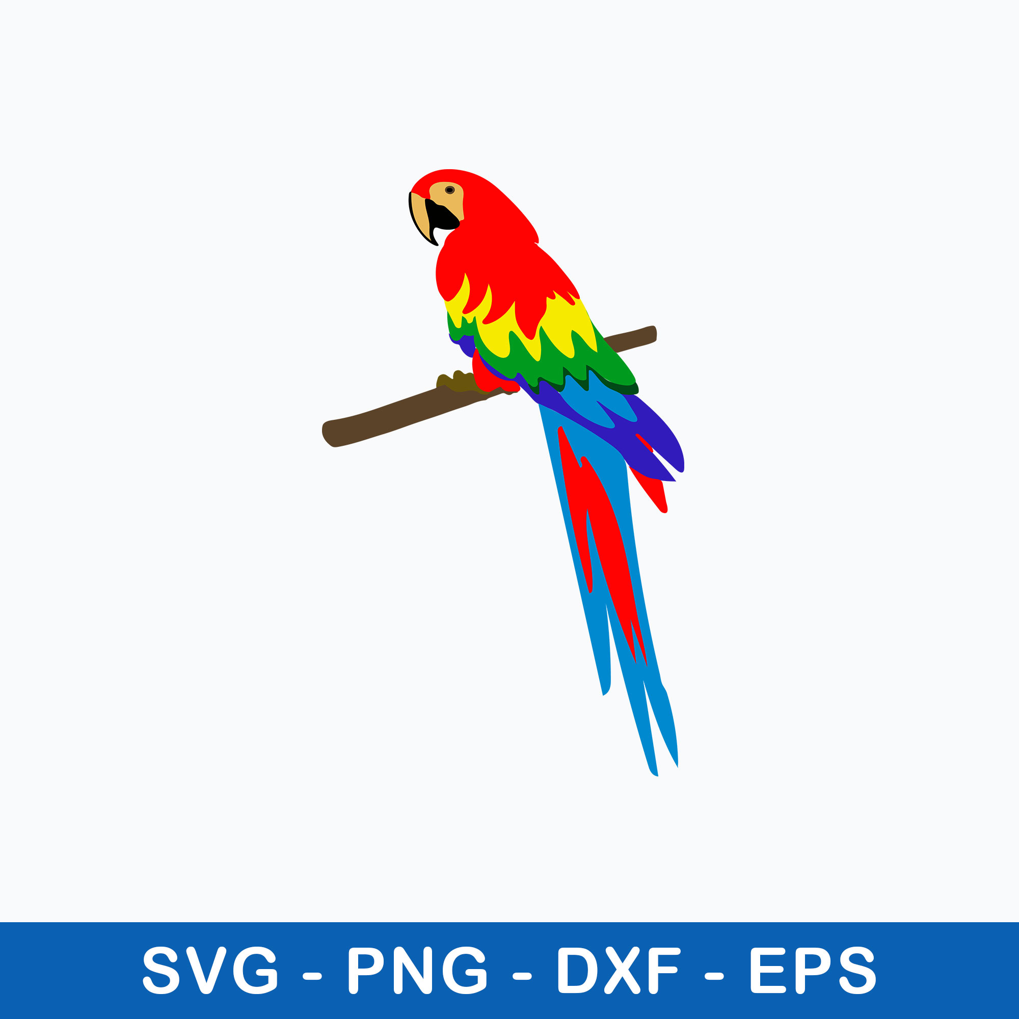 Parrot Colorful Svg, Png Dxf Eps File | Inspire Uplift