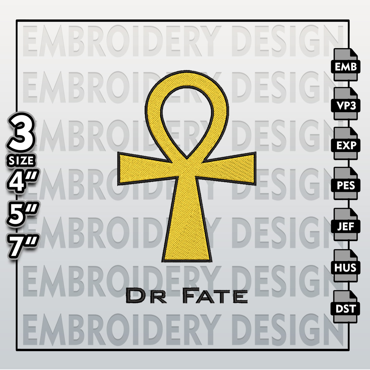 Doctor Fate Embroidery Designs, Doctor Fate Logo Embroidery | Inspire ...