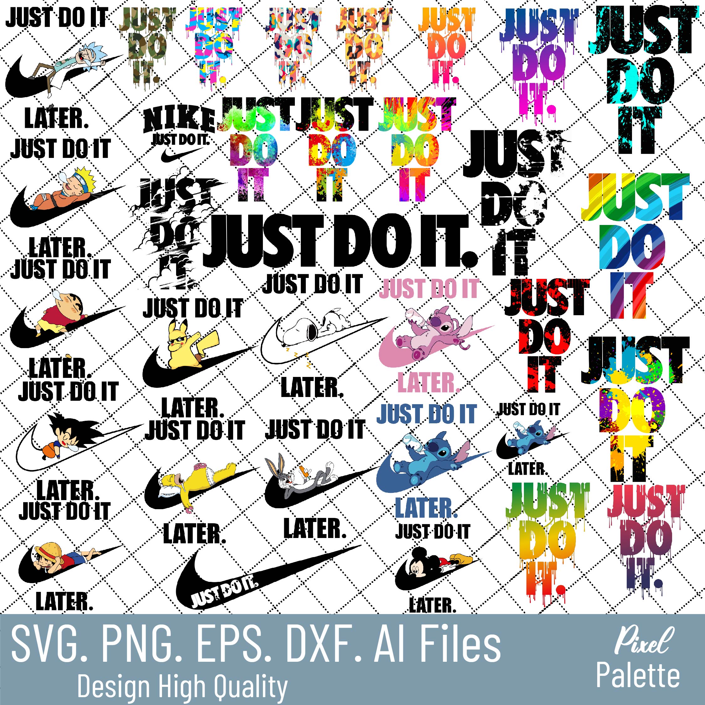 Just Do It Bundle Svg, Sport Svg, Cut Files, Layered Digital | Inspire ...