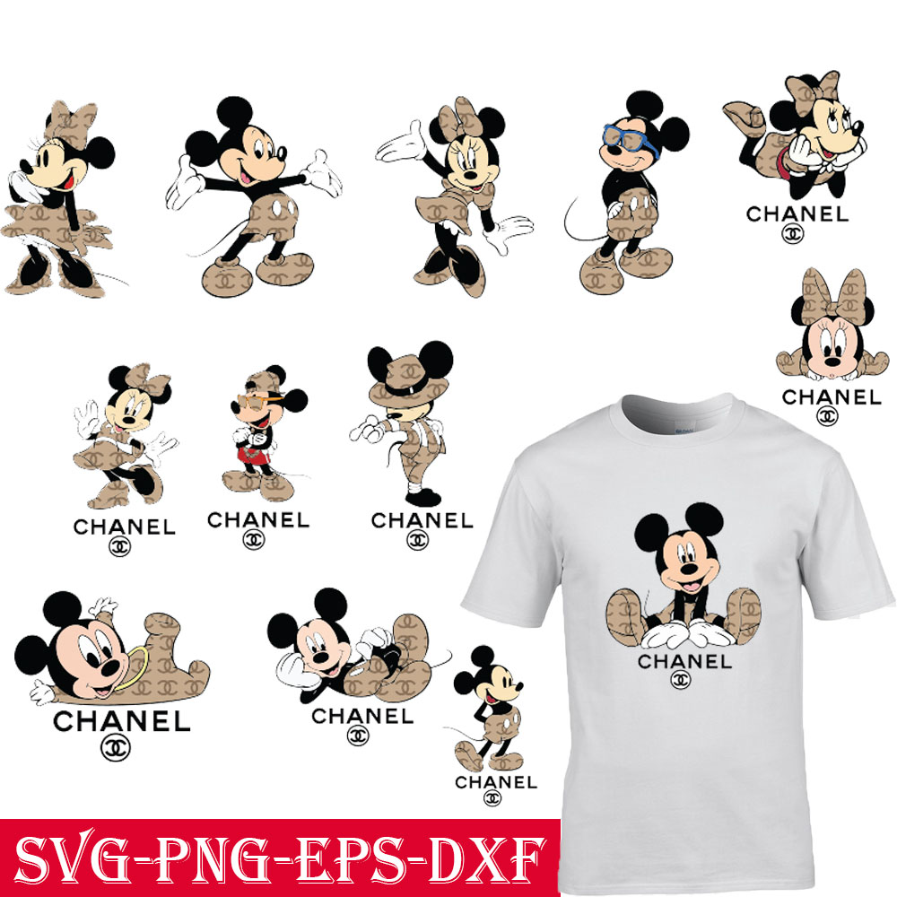 Mickey Minnie Mouse Chanel Svg, Chanel svg files - Inspire Uplift