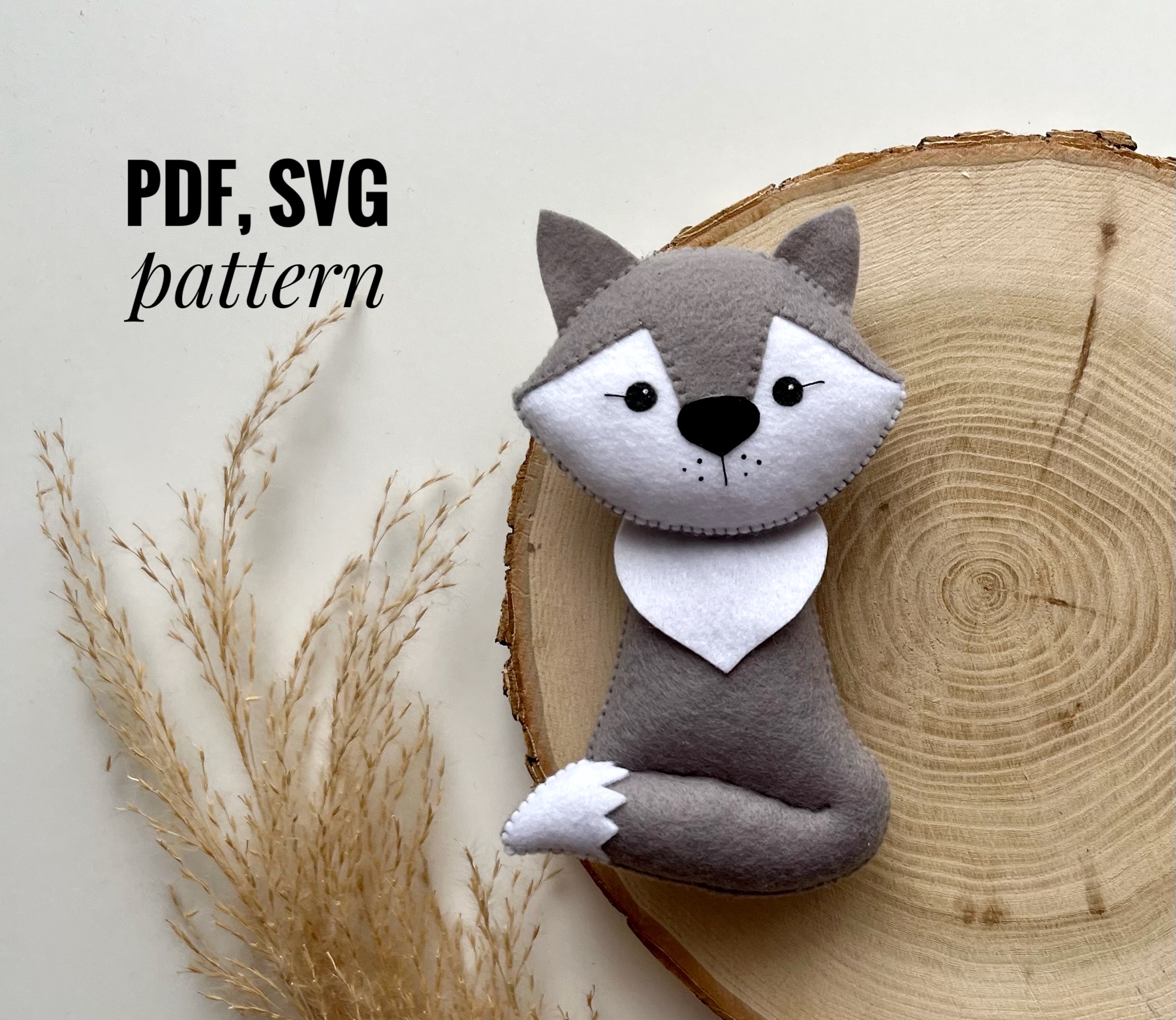 Wolf ornaments pattern Wolf patterns felt Deer pattern PDF - Inspire Uplift