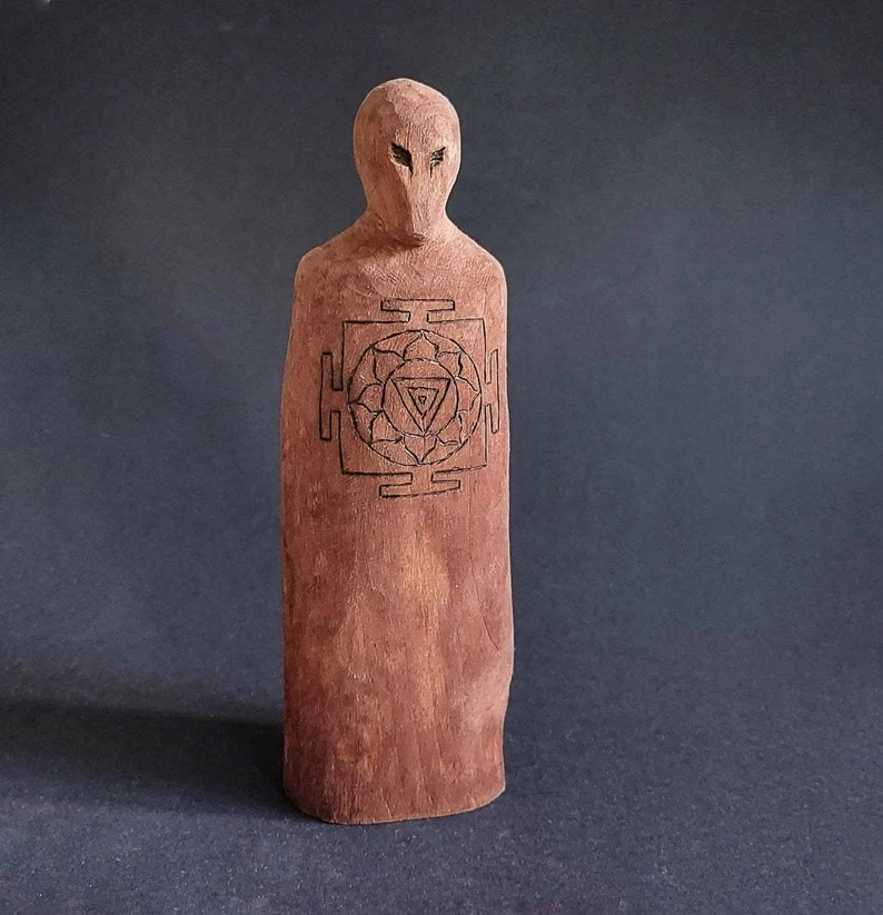 Kali, Dark academia decor, Horror statue, Wooden figurine, G | Inspire ...