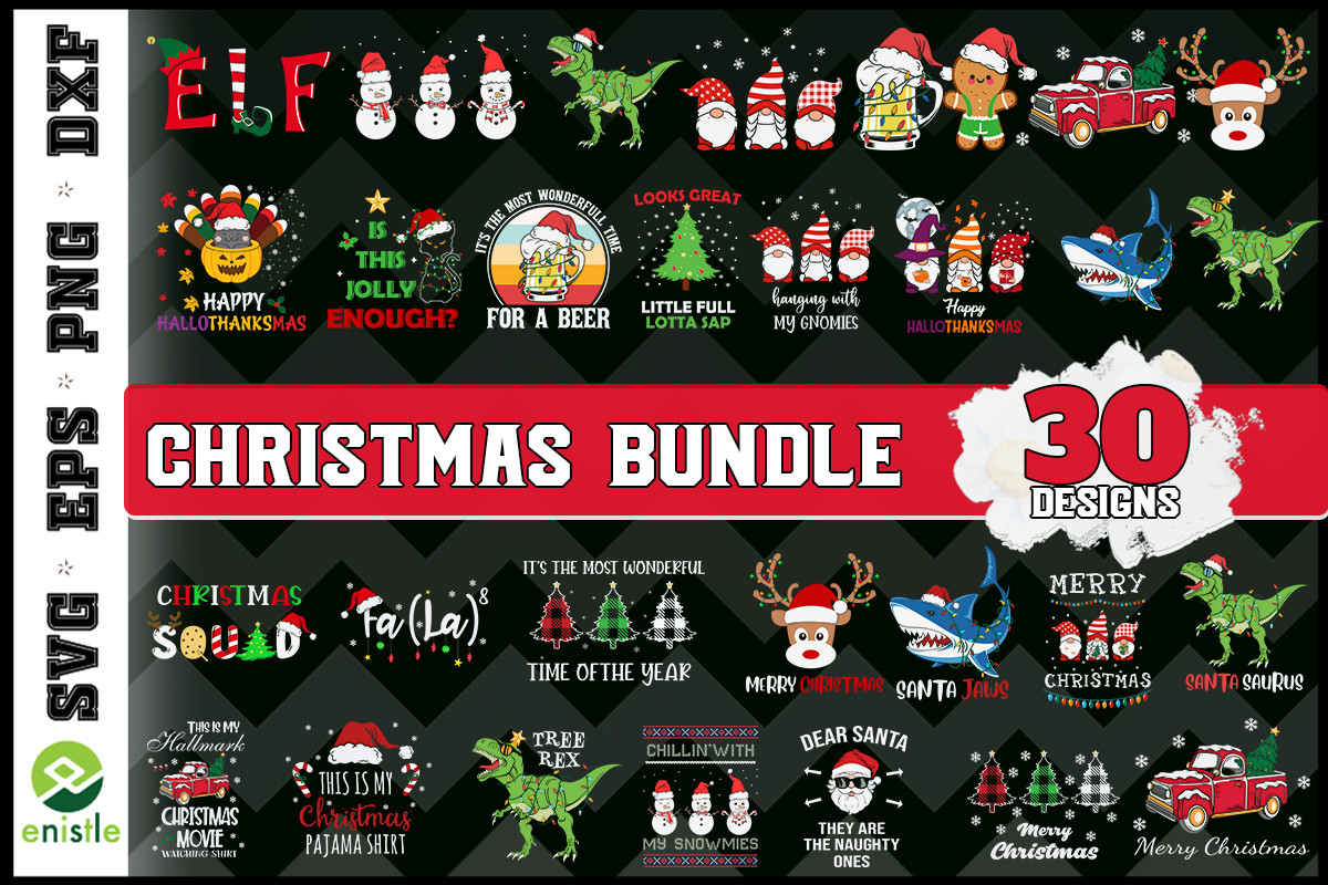 Christmas Designs Svg Bundle - SVG, PNG, DXF, EPS Files For - Inspire ...