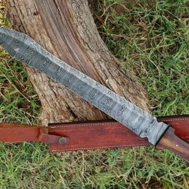 Custom-made Damacsus Sword, Full Tang Damascus Sword, Double | Inspire ...