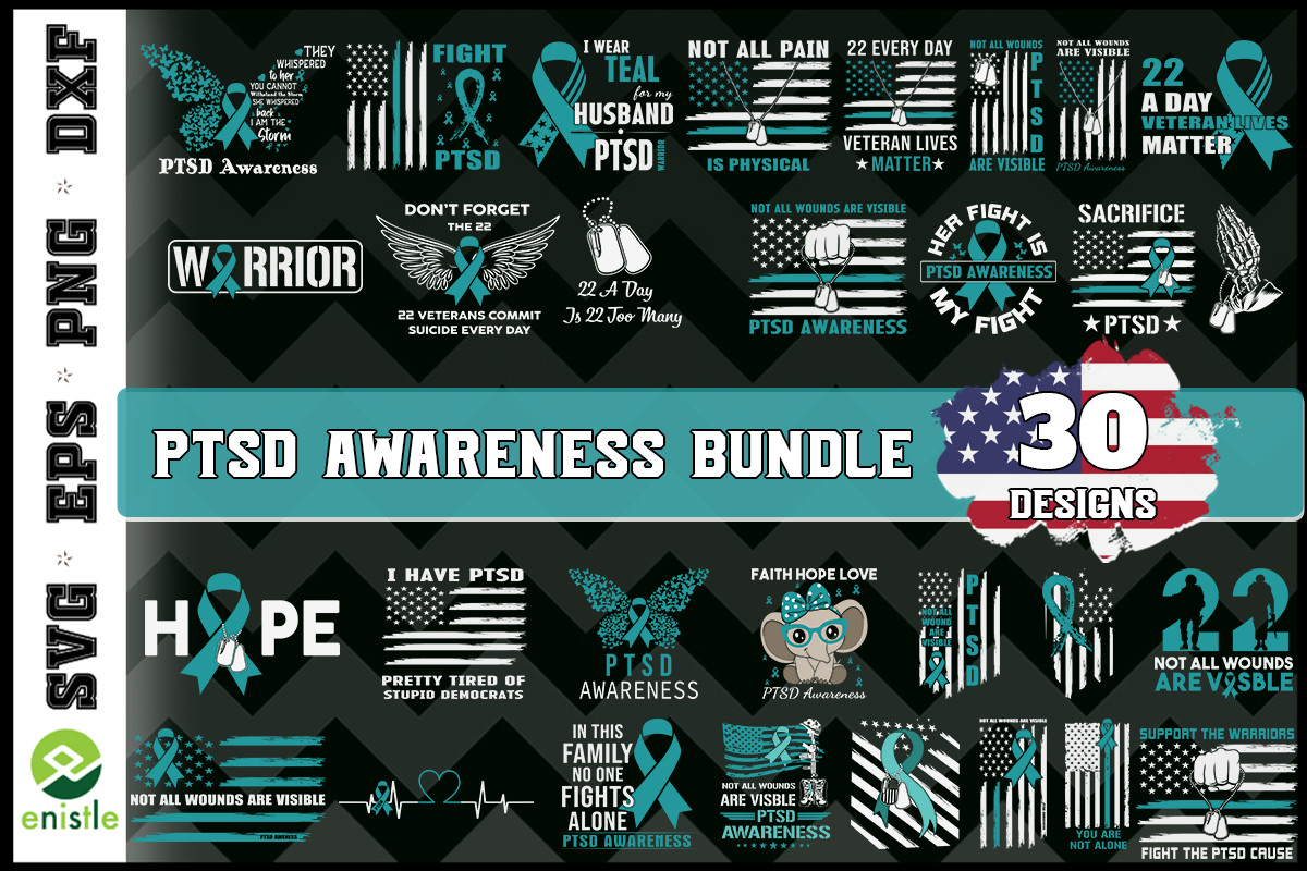 PTSD Awareness Graphic Bundle - SVG, PNG, DXF, EPS Files For | Inspire ...