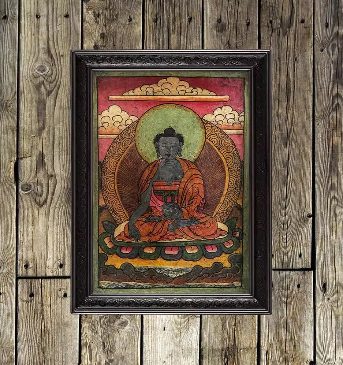 Old Tibetan Thangka print. 555 | Inspire Uplift