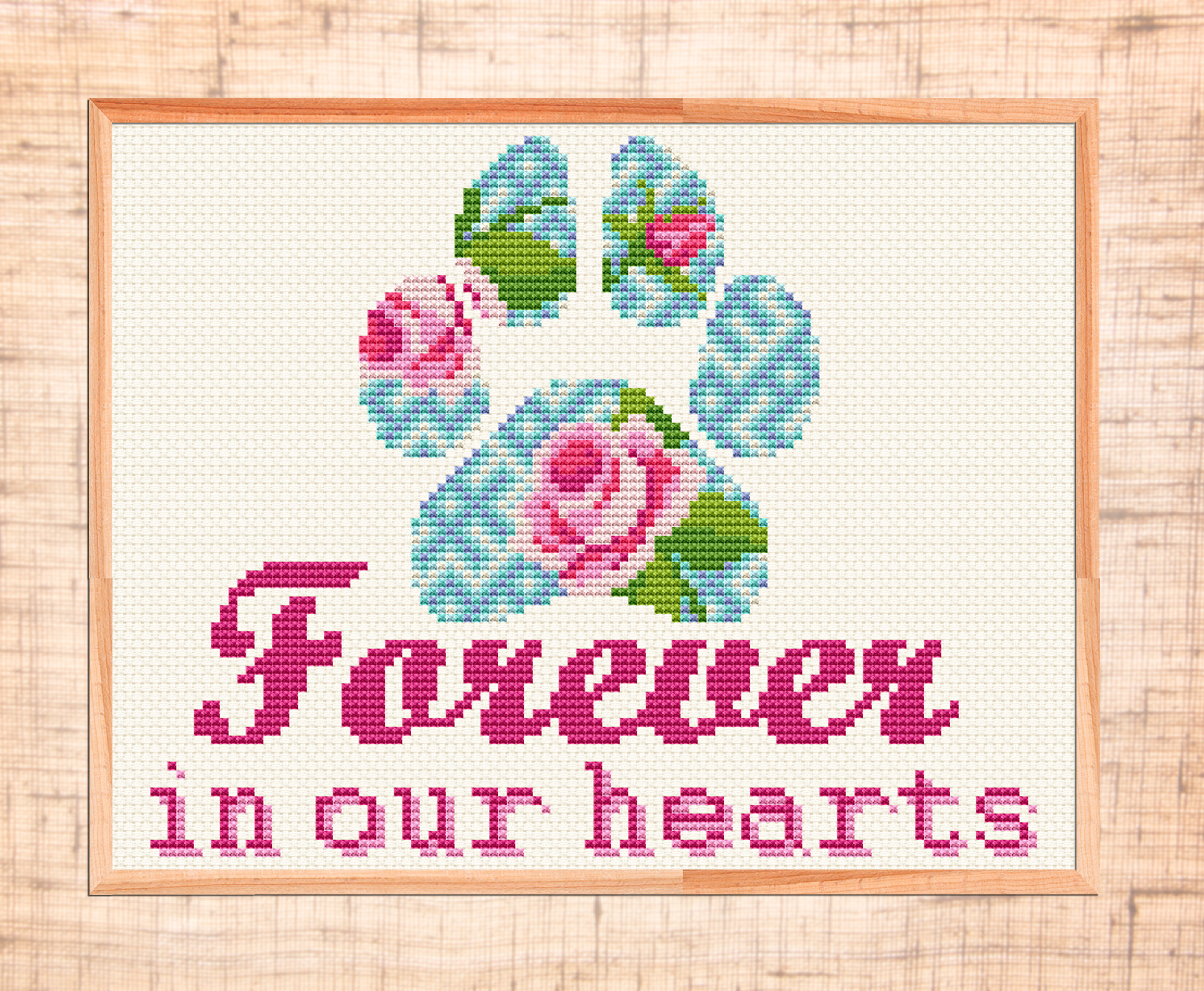 Pet remembrance gift Cross stitch pattern Pet loss embroider | Inspire Uplift
