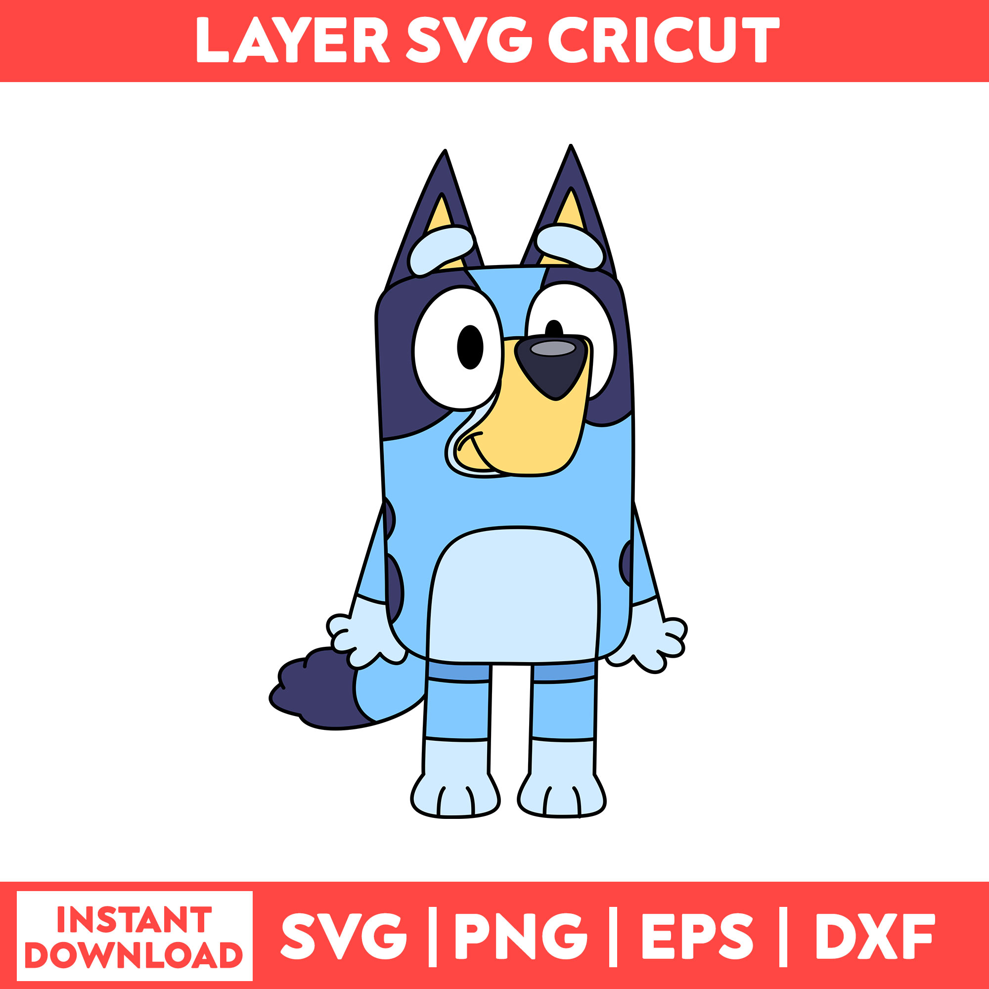 Bluey svg, Blue Dog svg, Bluey Dog Birthday svg, Blue Dog Fa - Inspire ...