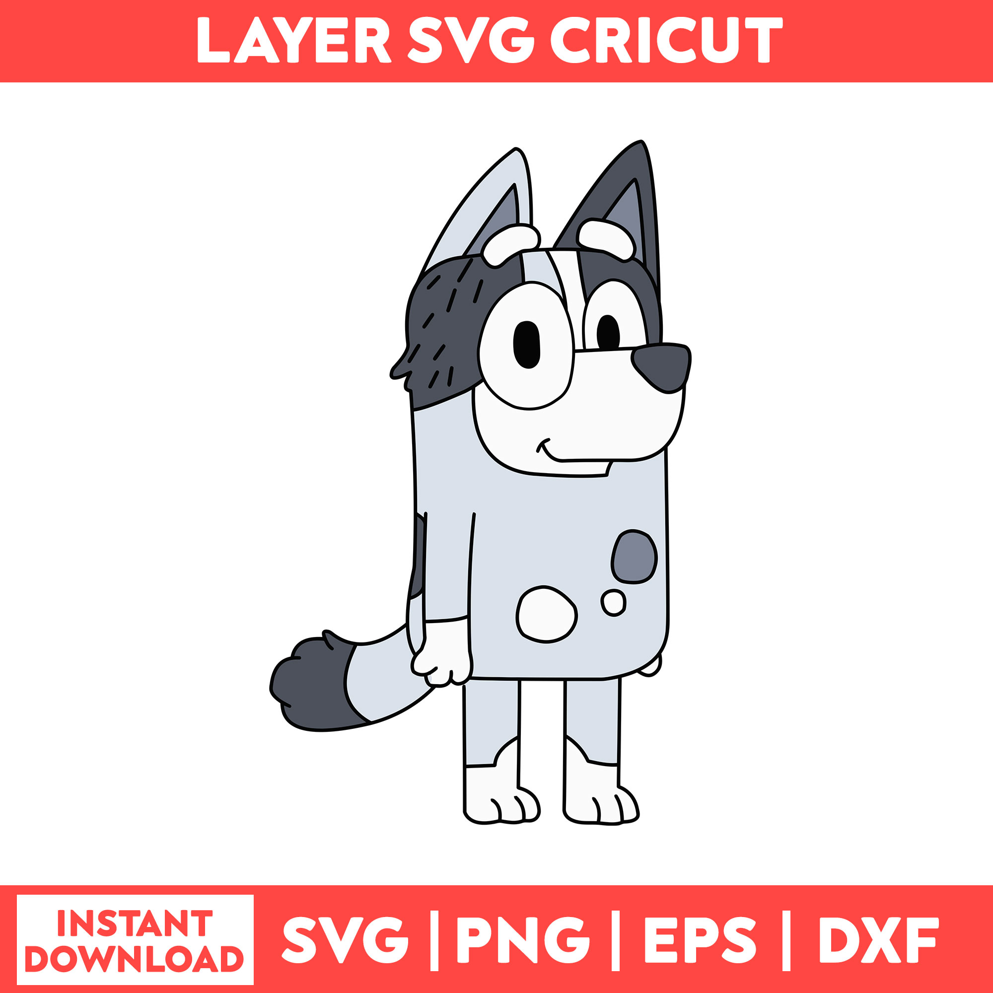 Bluey svg, Blue Dog svg, Bluey Dog Birthday svg, Blue Dog Fa - Inspire ...