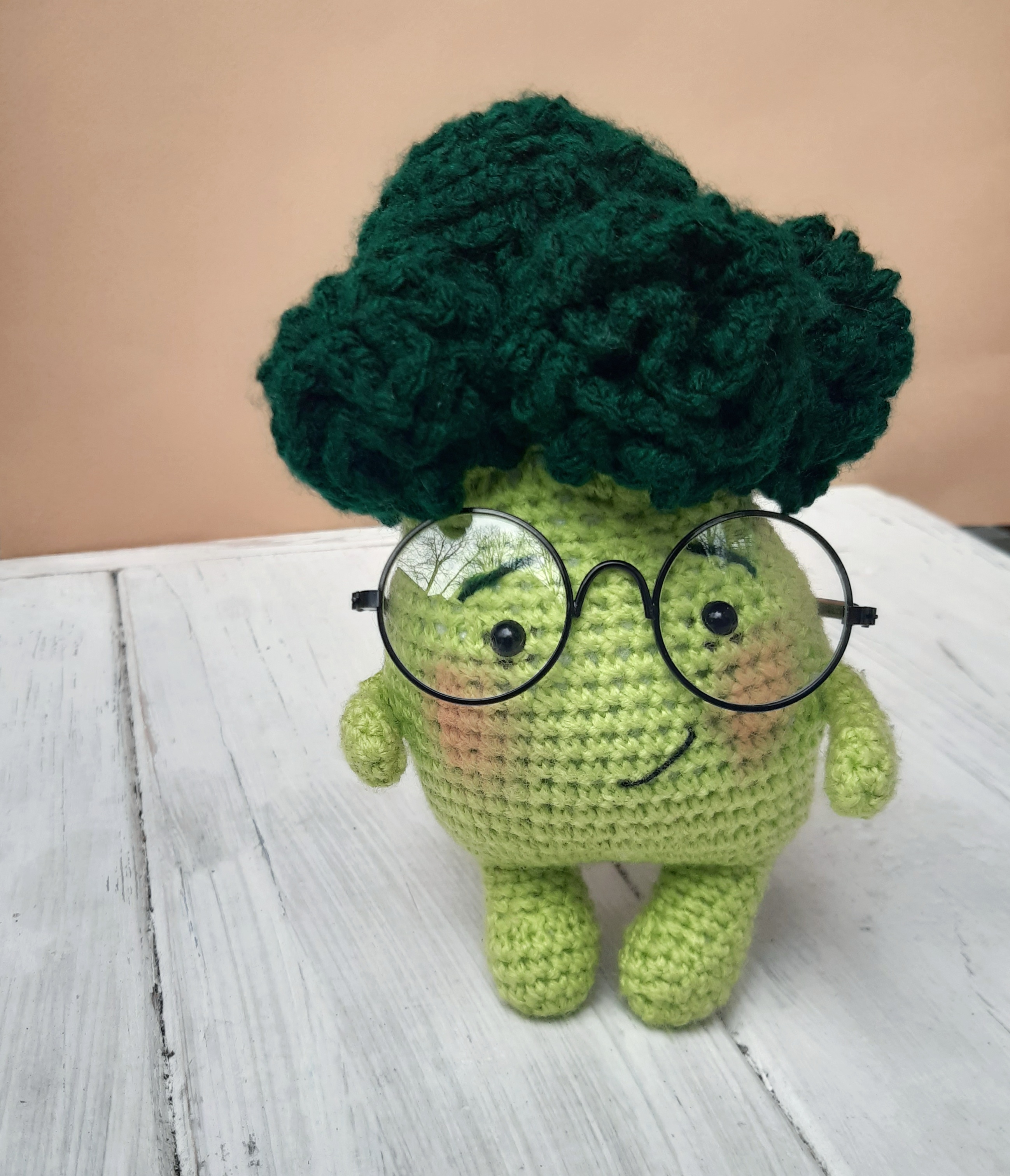 Hand Crochet Mr Broccoli With Glasses Stuffed Toys Plush Toy | Inspire ...