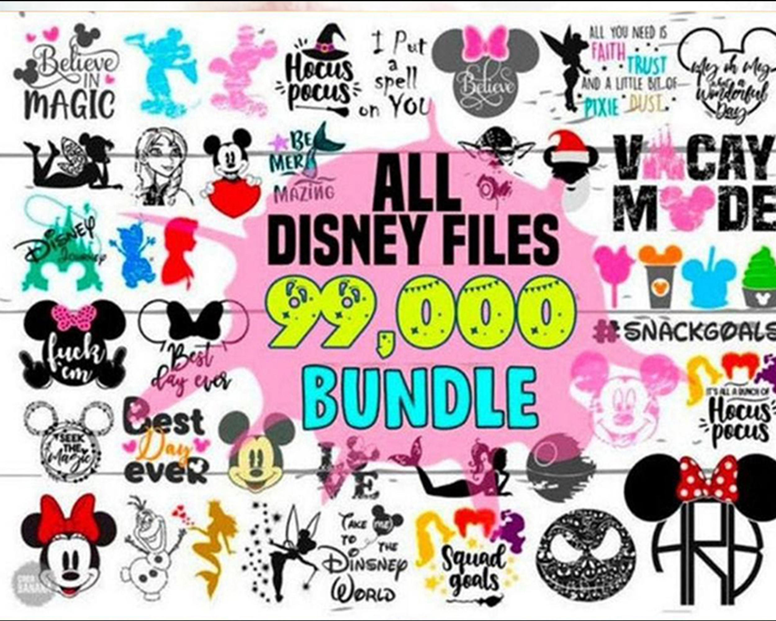 99,000 files Disney svg eps dxf png, Mega Disney bundle SVG, | Inspire ...