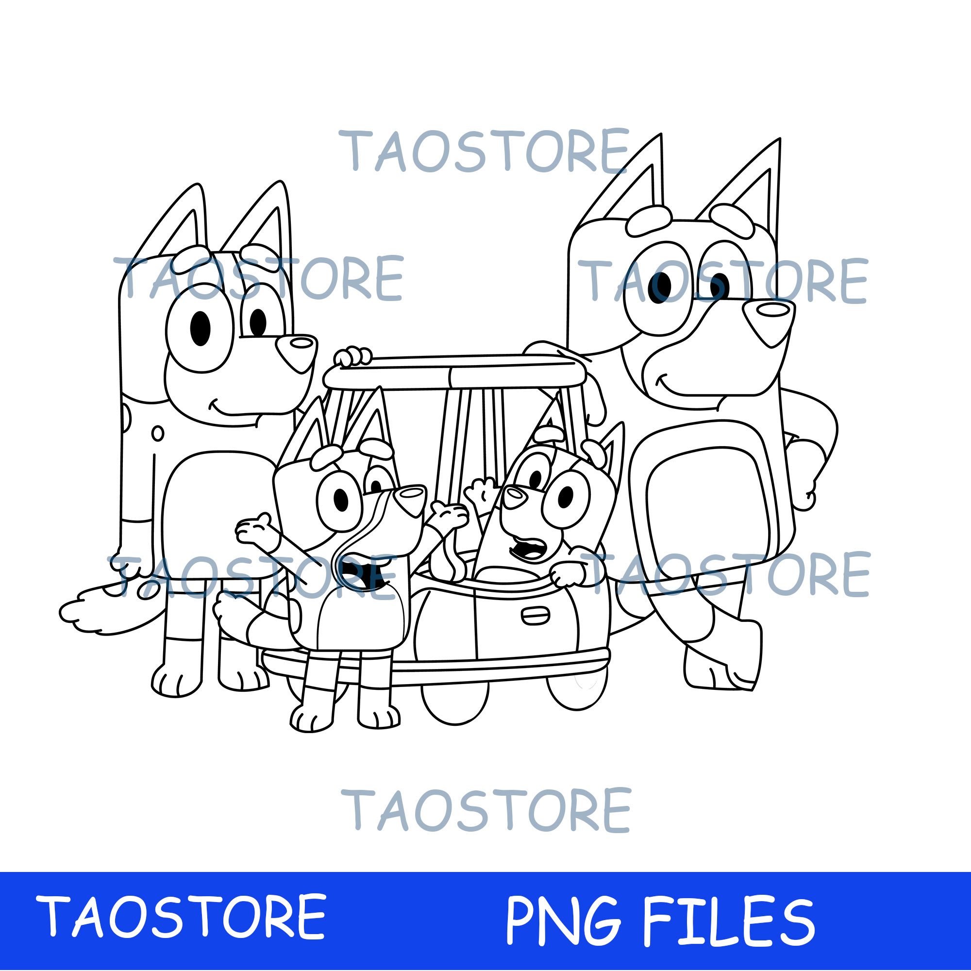 BLUEY characters Cartoon,Birthday Party Digital, PNG, png fi | Inspire ...