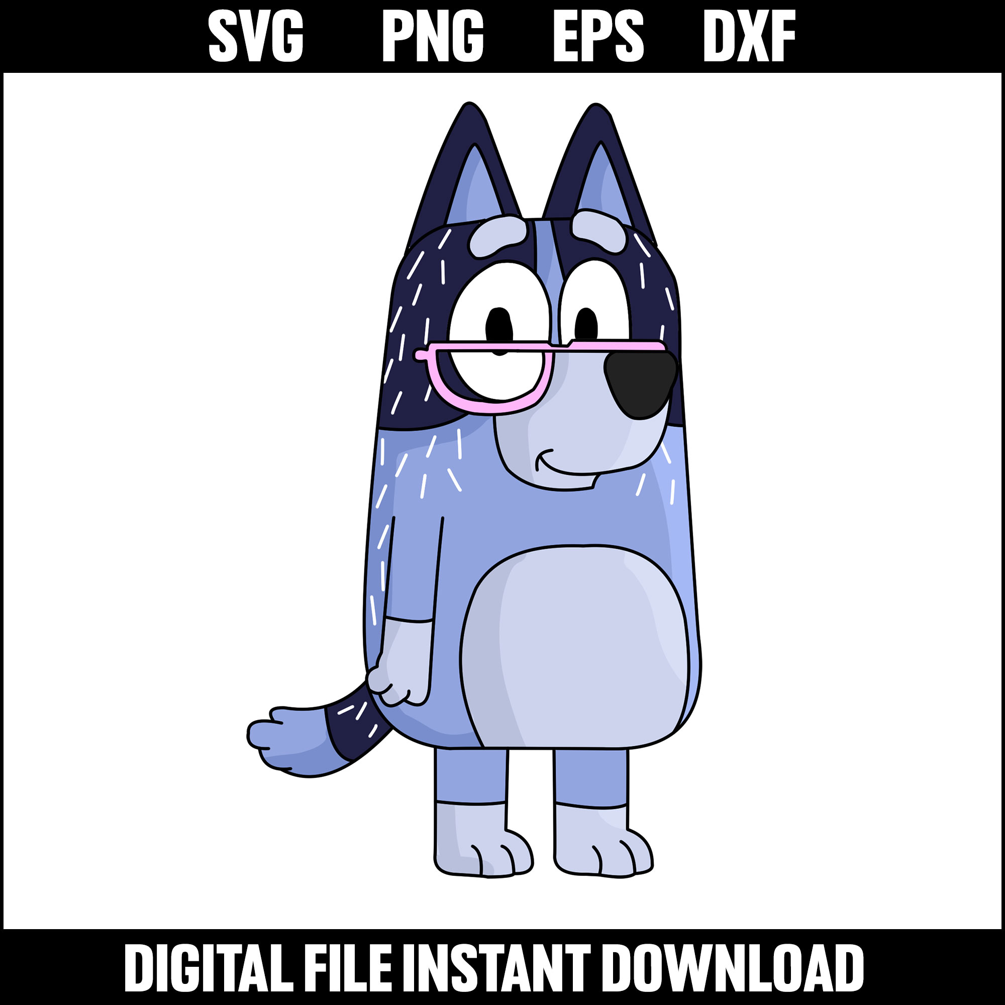 Bluey svg, Blue Dog Birthday svg, Blue Dog Family PNG, Blue | Inspire ...