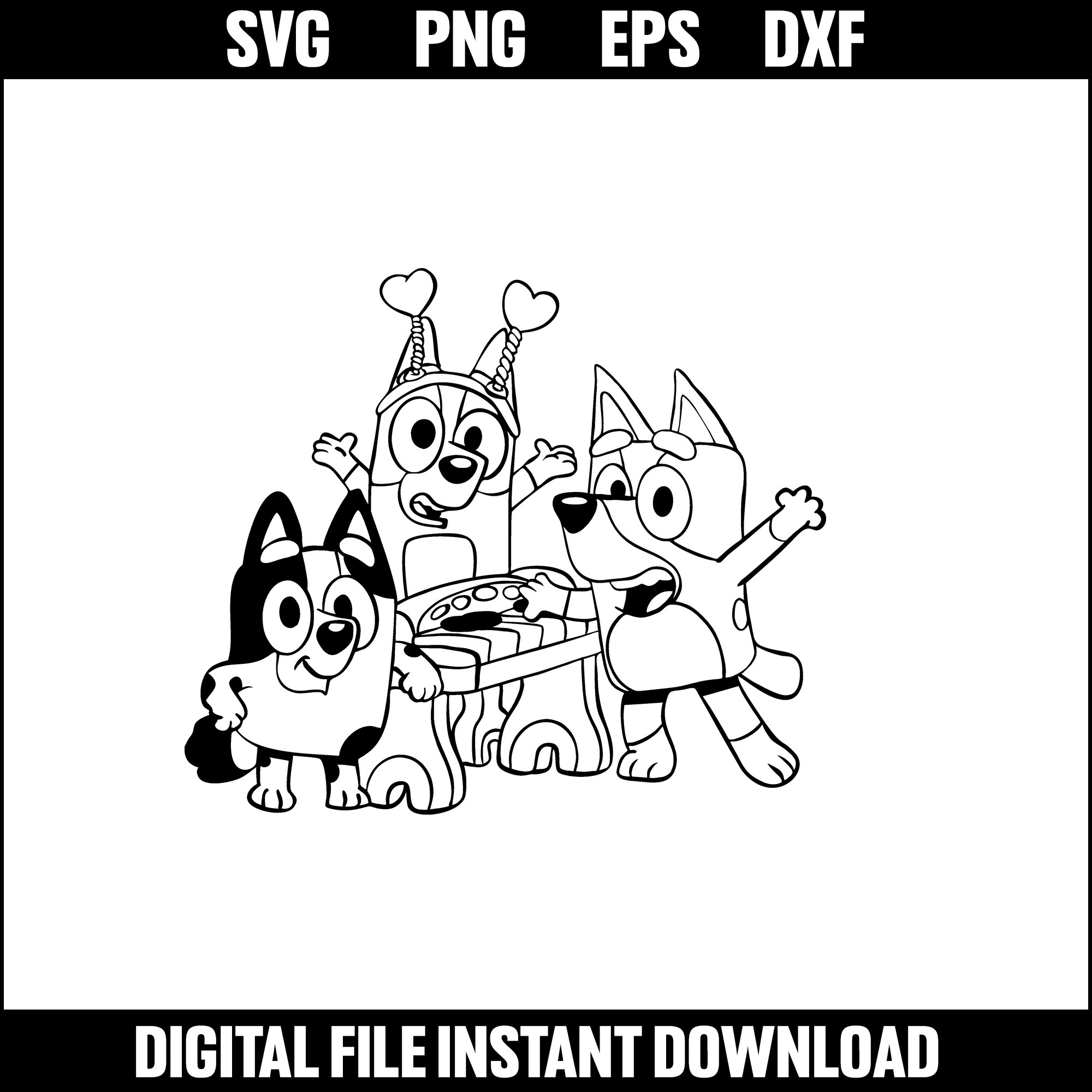 Bluey SVG,Bluey Font, logo Bluey, cartoon svg, Layer cut ver | Inspire ...