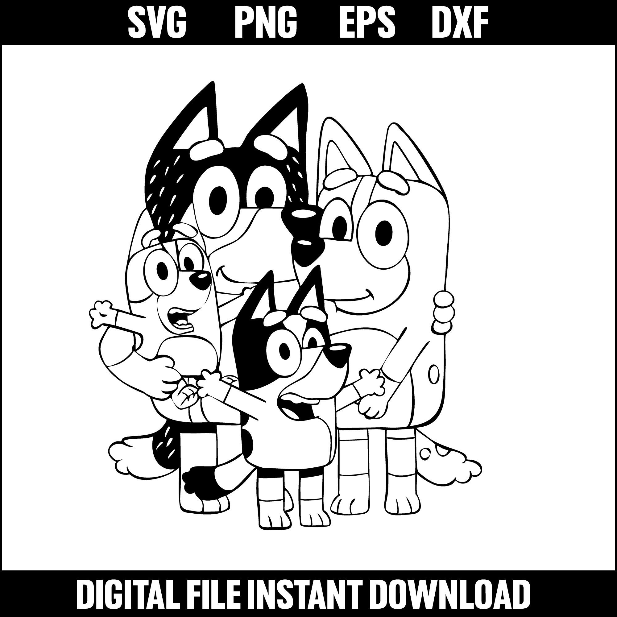 Bluey SVG,Bluey Font, logo Bluey, cartoon svg, Layer cut ver | Inspire ...