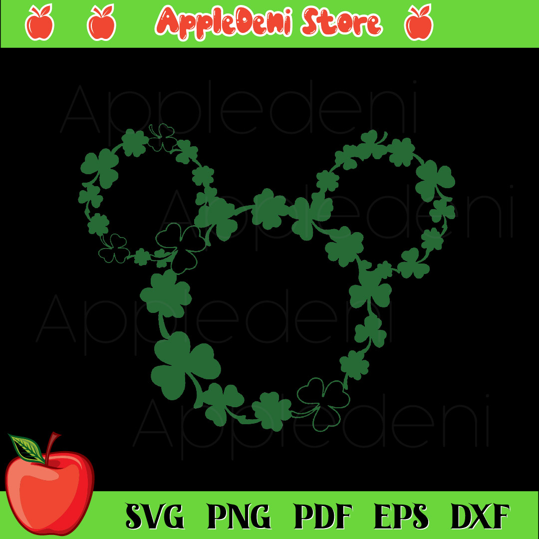 Disney Shamrock Mickey Mouse Svg, St Patrick's Day Svg | Inspire Uplift