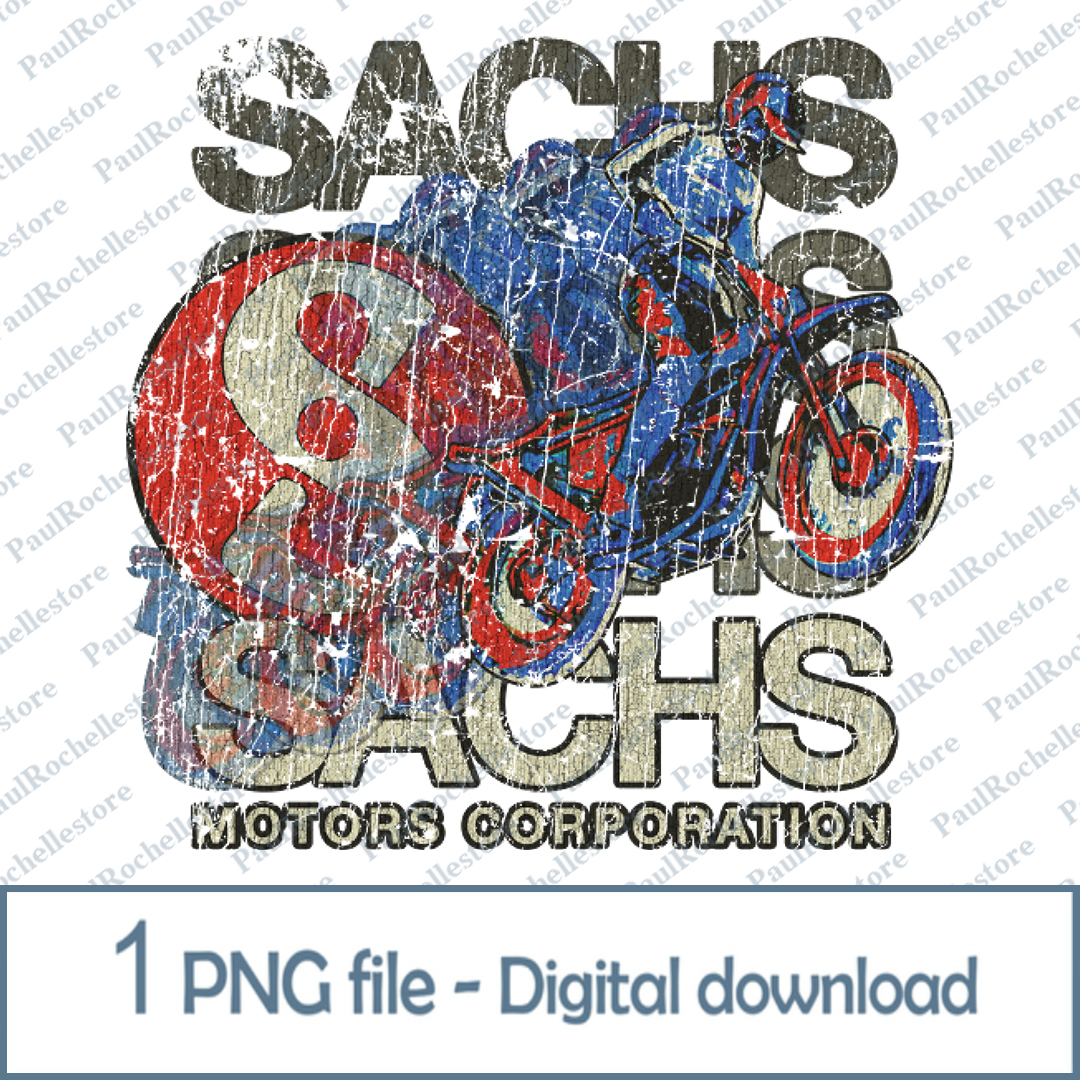 Sachs Motors Corporation 1968 Vintage Digital File PNG | Inspire Uplift
