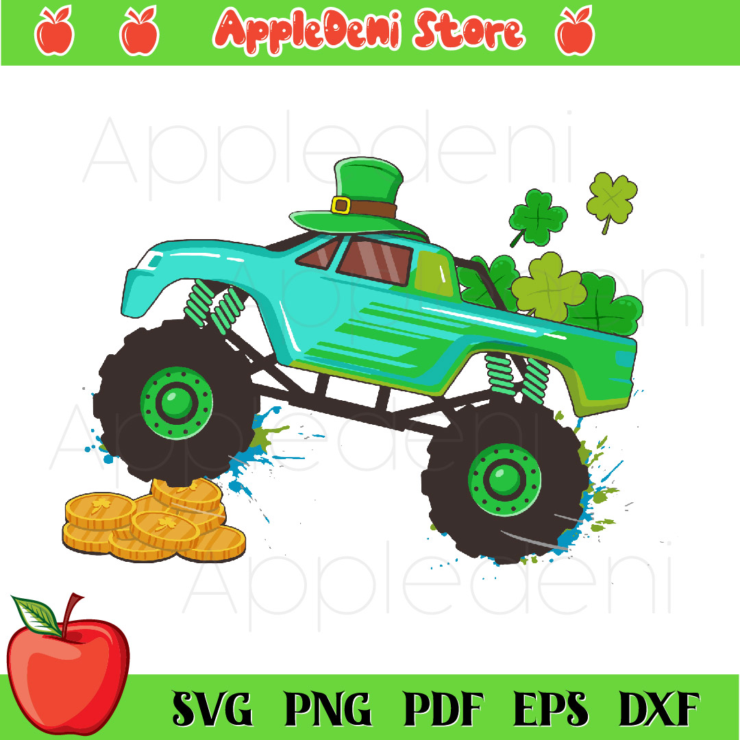 St Patricks Day Monster Truck Shamrock Svg, Patrick Svg, St | Inspire ...
