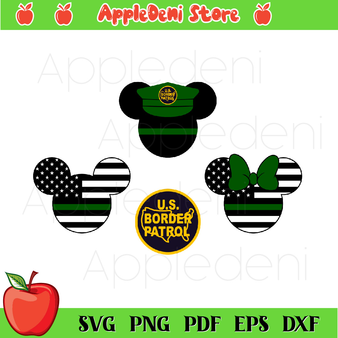 Border Patrol Mickey Svg Bundle, Disney Svg, Patrick Svg, Bo | Inspire ...