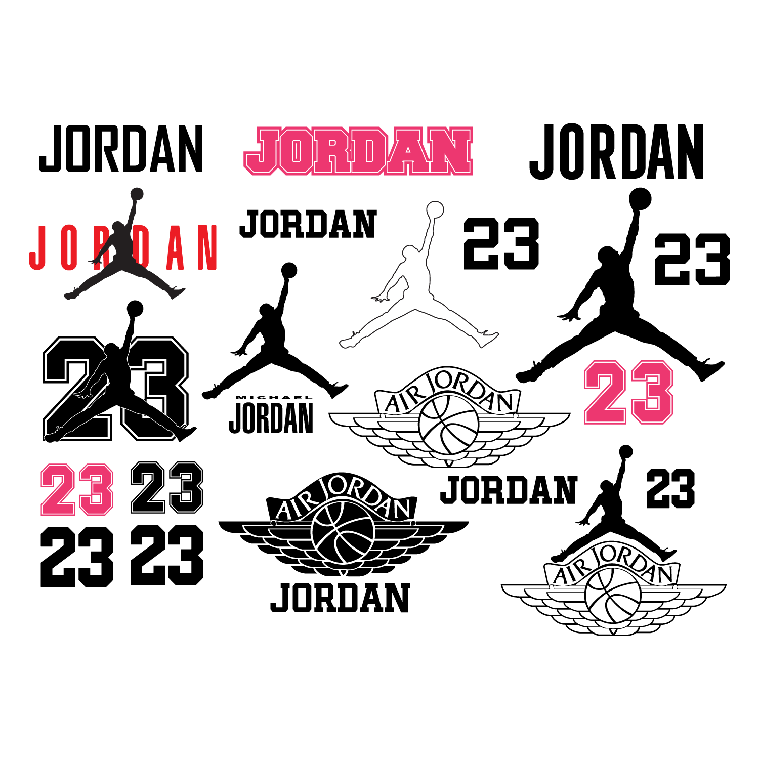 Air Jordan Bundle Svg, Nike Logo Svg , Nike Air Jordan Svg F | Inspire ...