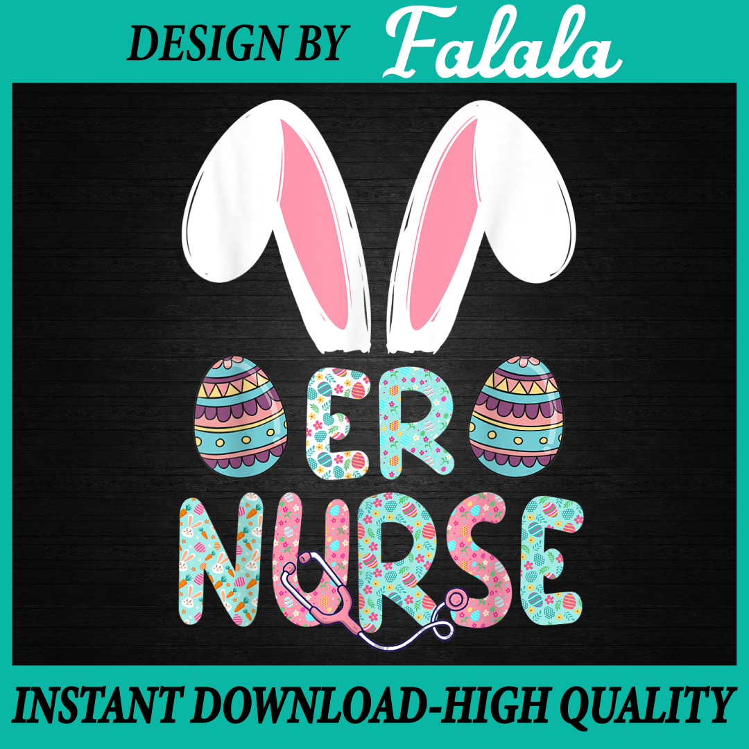Cute Easter ER Nurse Png, RN Bunny Ears Happy Easter Png, Ea | Inspire ...