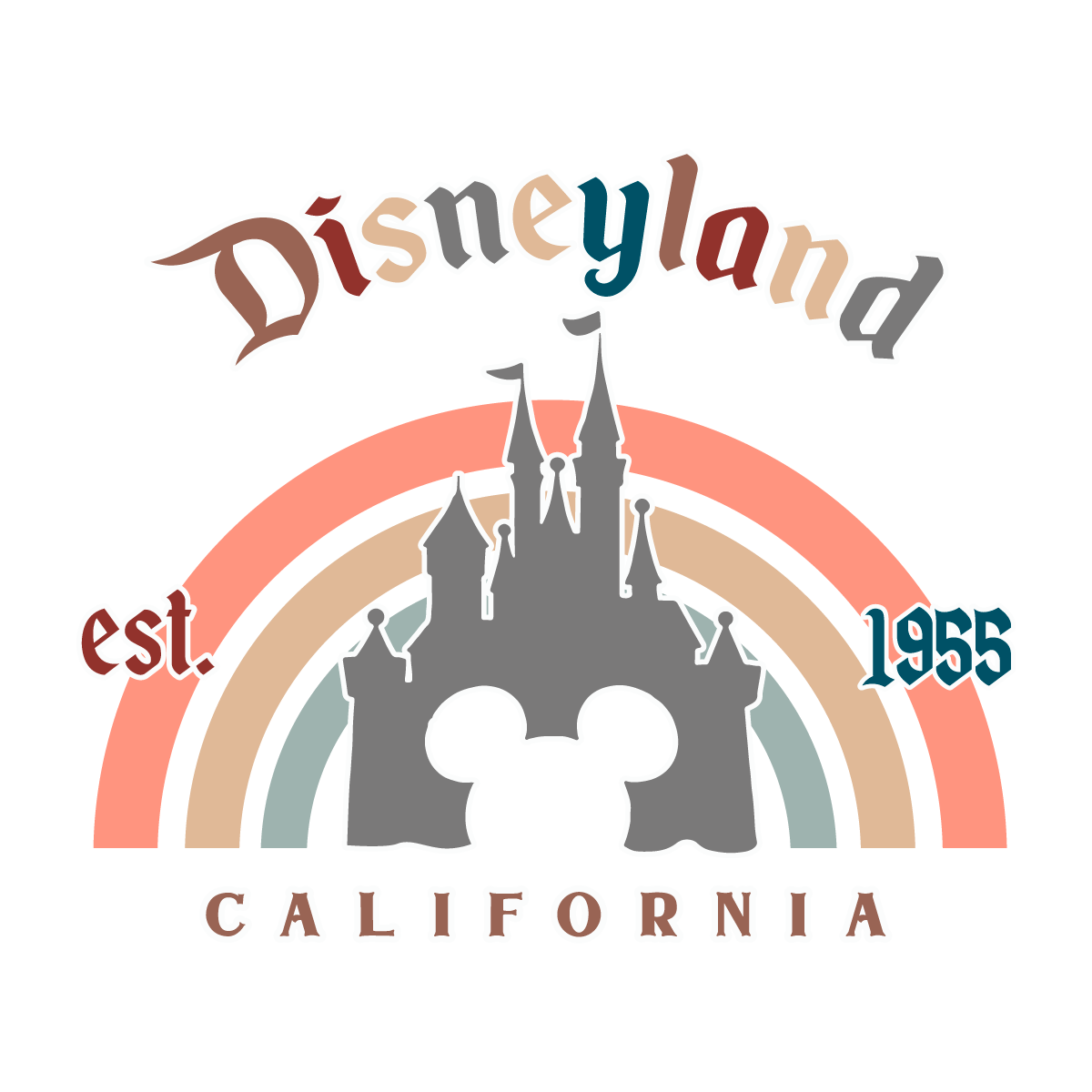 Disneyland Castle Vintage Est 1955 Svg Graphic Designs Files | Inspire ...