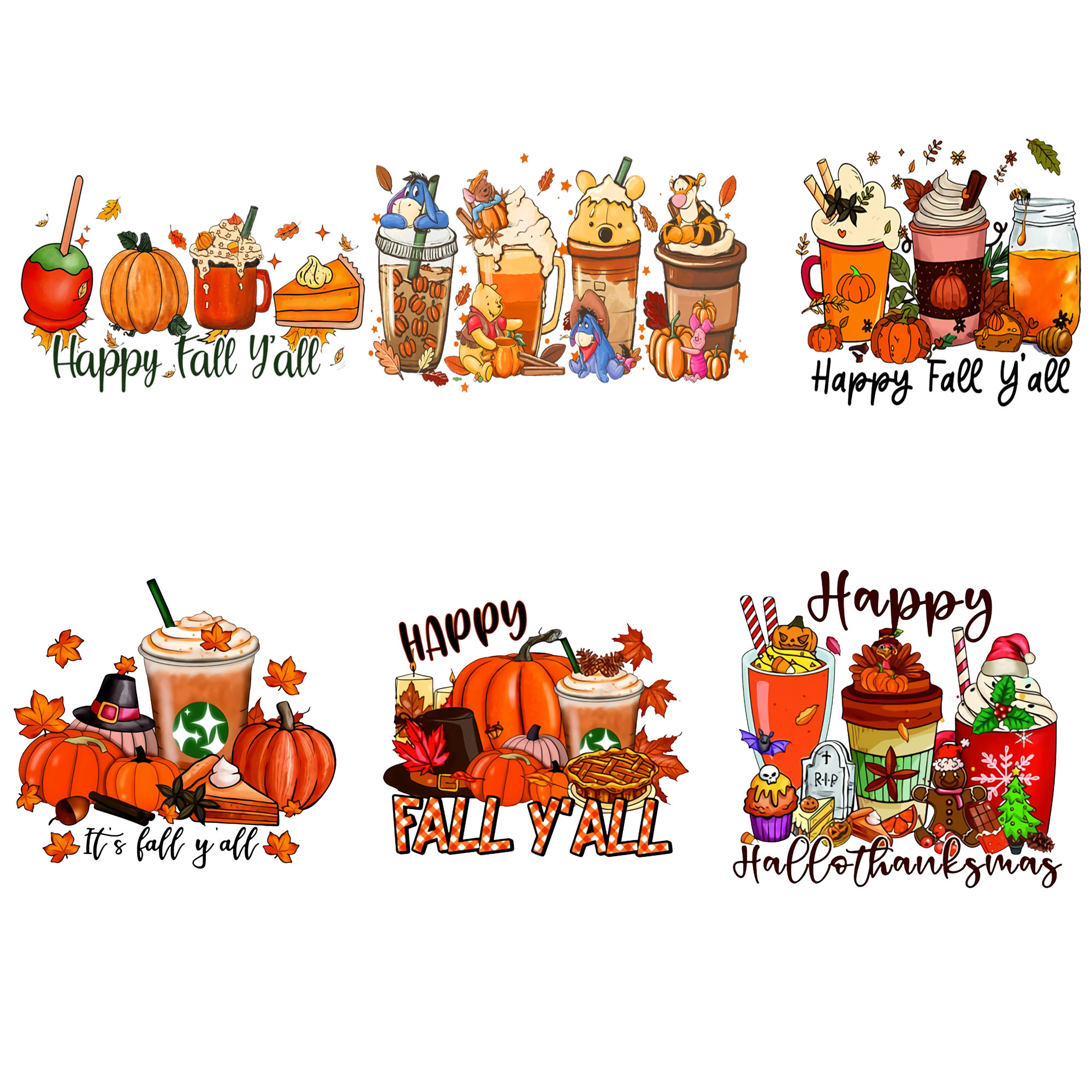 Happy Thanksgiving Coffee Bundle Png, Thanksgiving Pumpkin P - Inspire ...