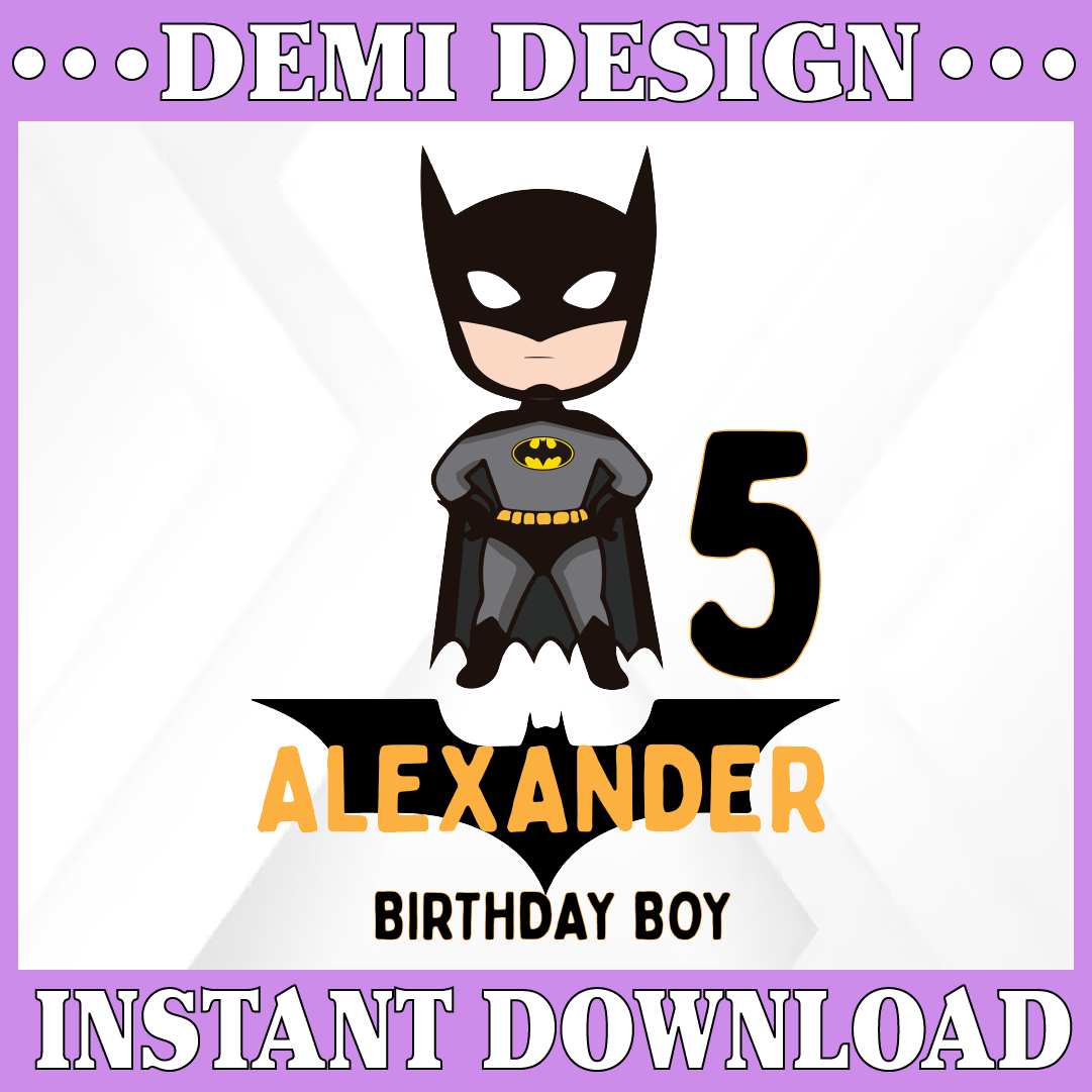 Personalized Name Batman Birthday Svg, Batman Birthday Svg, - Inspire ...