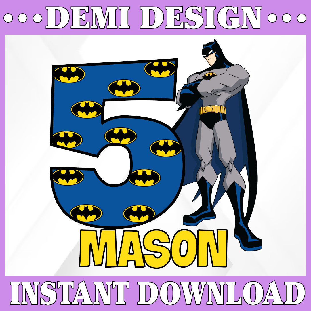 Personalized Name Batman Birthday Svg, Batman Birthday Svg, | Inspire ...