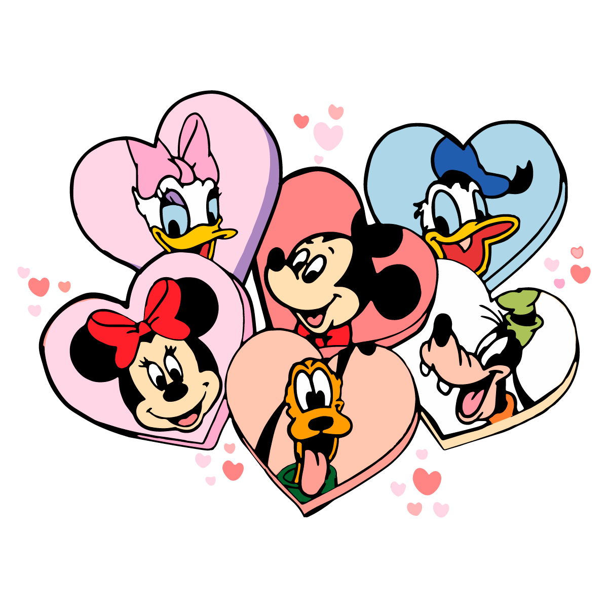 Disney Valentines Day Mickey And Friends Heart Svg Cutting F | Inspire ...