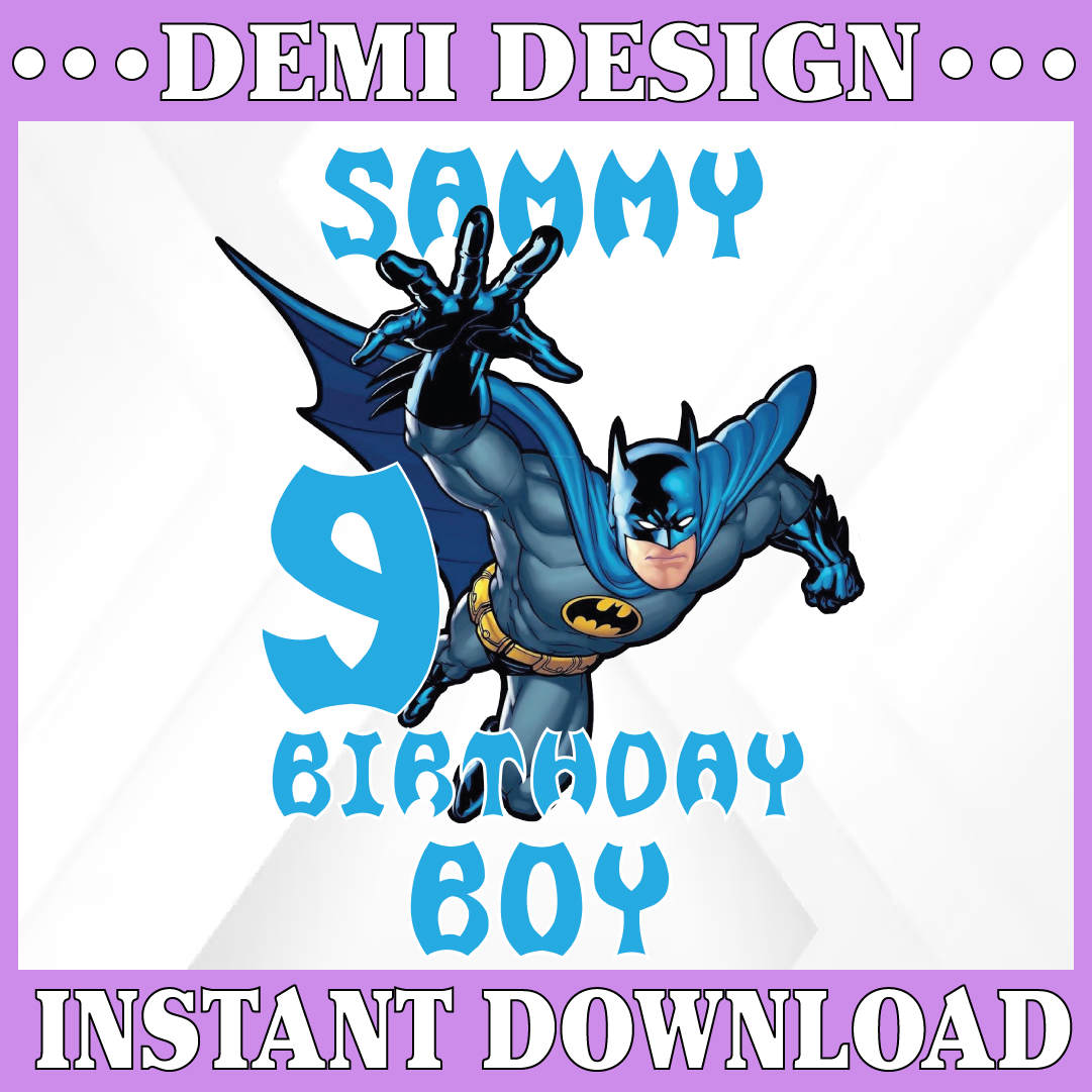 Personalized Name Batman Birthday Png, Boys Birthday Png, Di - Inspire ...