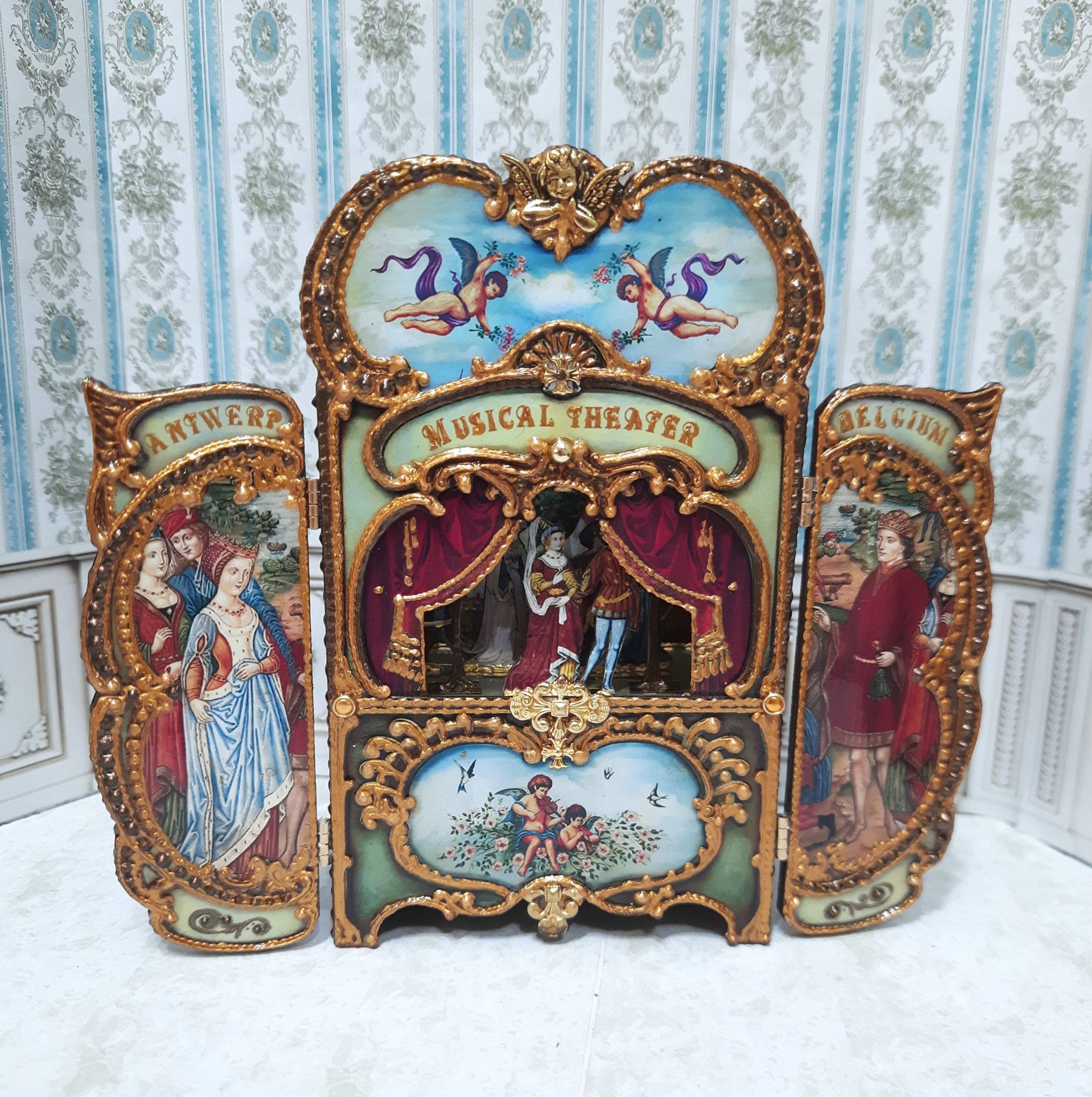 Puppet theater 18. Paper Theater. Dollhouse miniature. Scale - Inspire ...