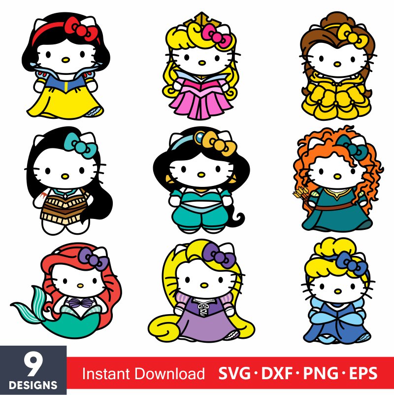 Hello Kitty Princess Vector