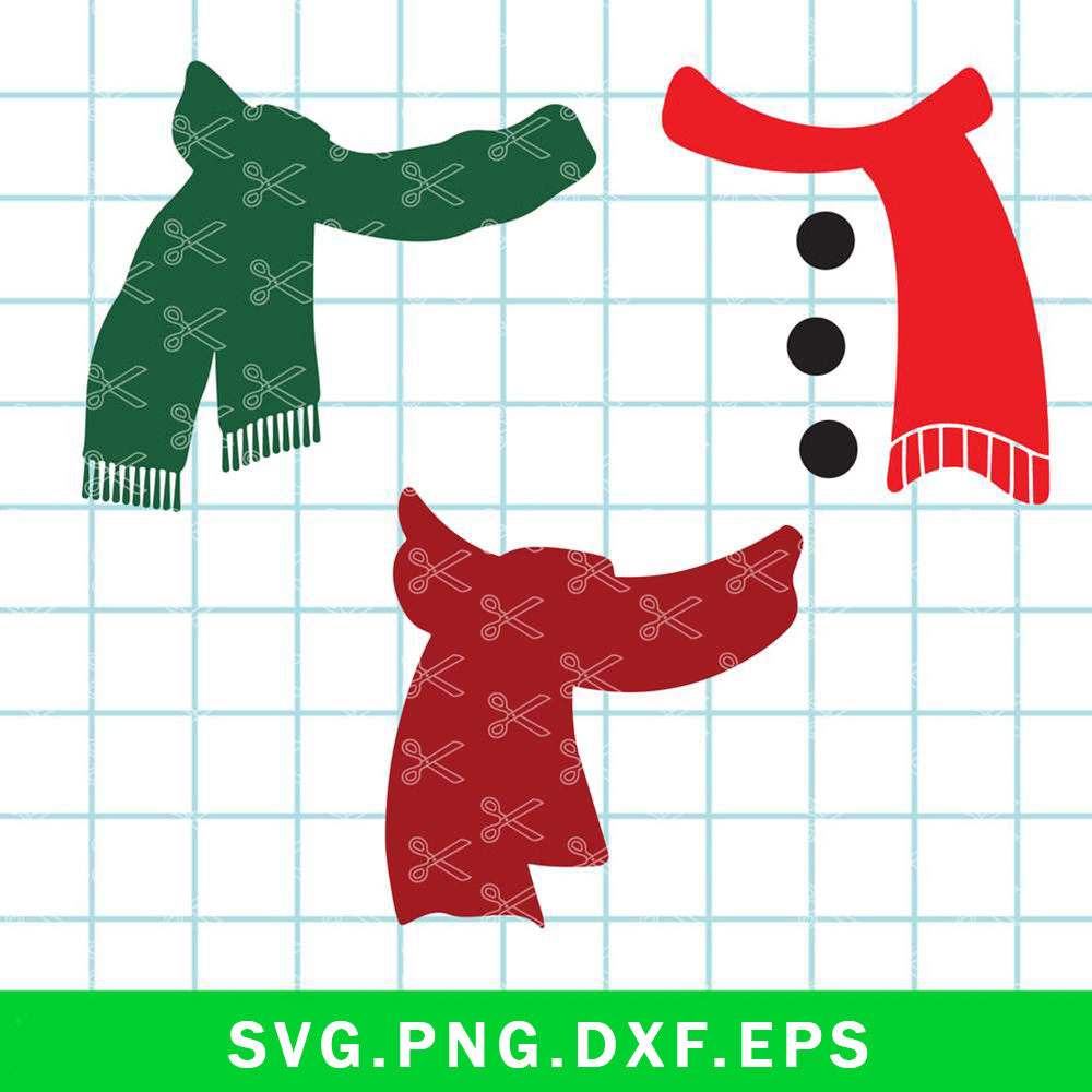snowman scarf svg - Inspire Uplift