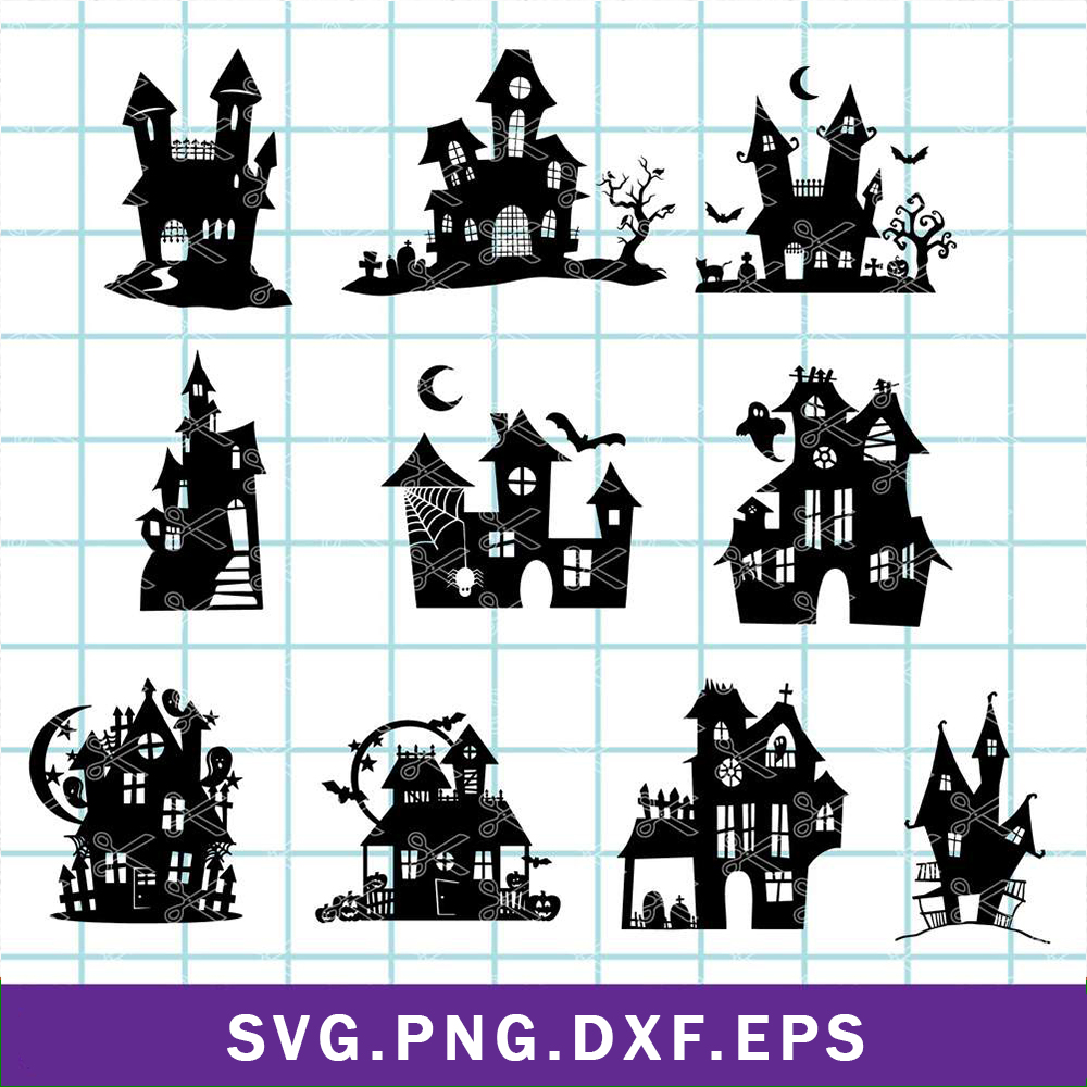 Haunted House Bundle Svg, Haunted House Svg, Haunted House | Inspire Uplift