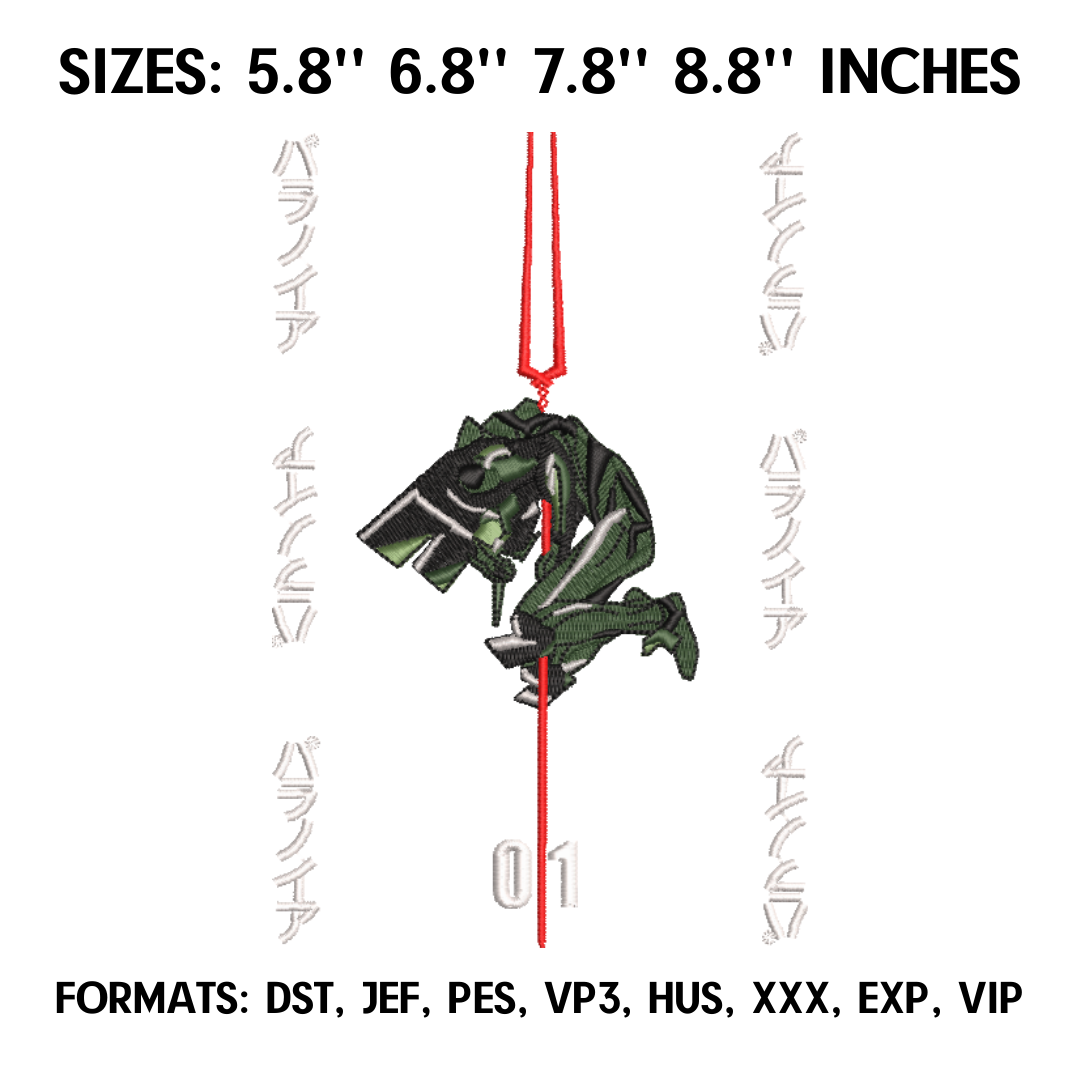 Evangelion Embroidery Design File, Evangelion 01 Anime Embro - Inspire ...