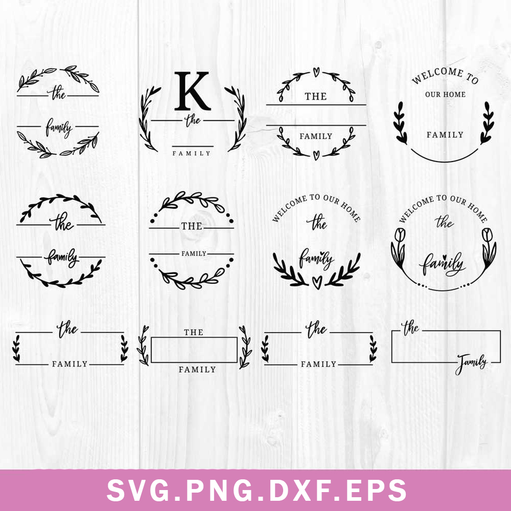 Family Last Name Svg, Family Name Svg, Monogram Svg, Png, D | Inspire ...