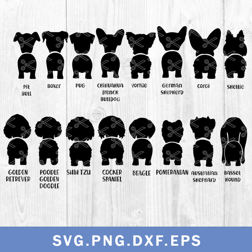 Dog Butt Bundle Svg, Dog Butt Svg, Dog Svg, Animal Svg, Png | Inspire ...