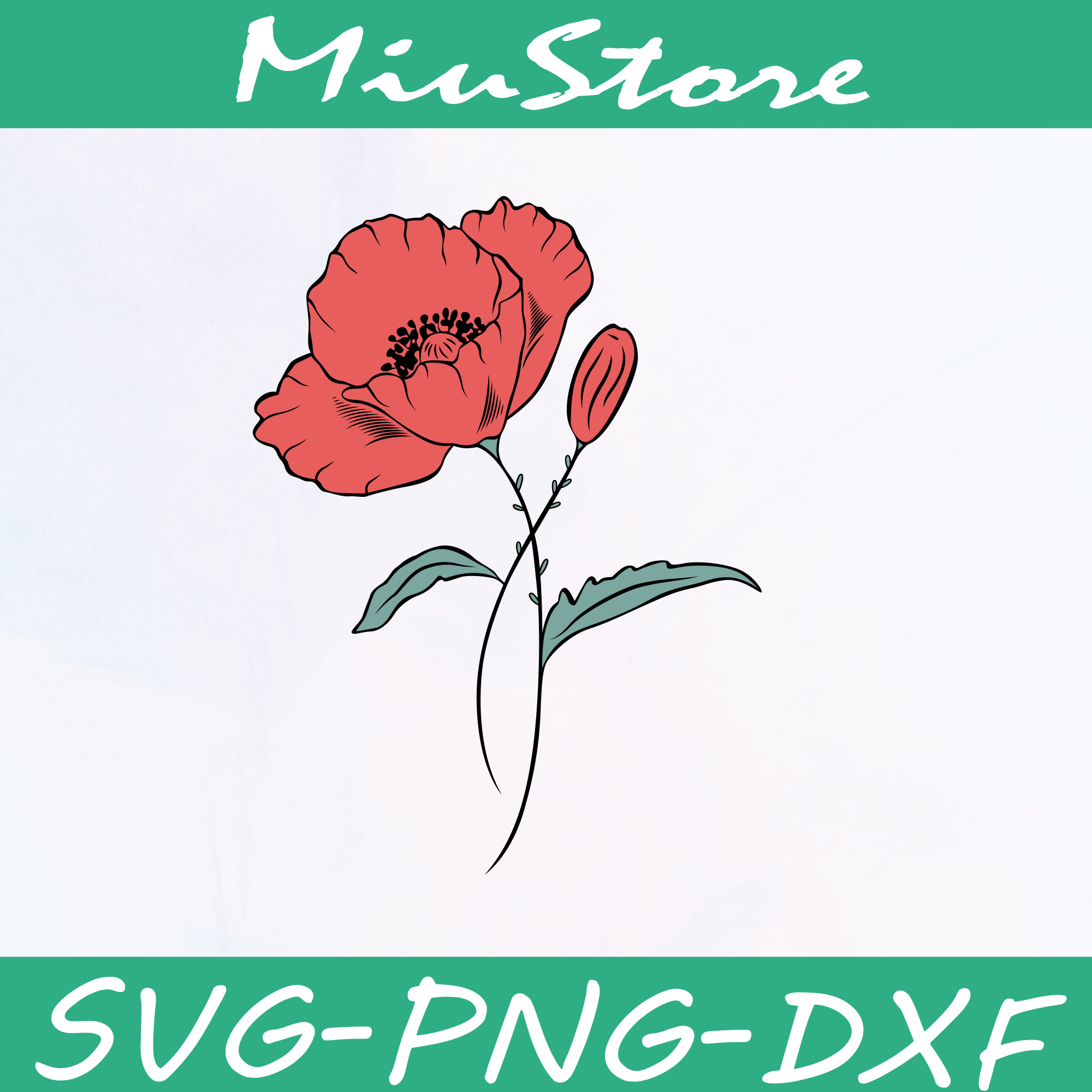 Poppy Flower SVG,png,dxf,clipart,cricut | Inspire Uplift