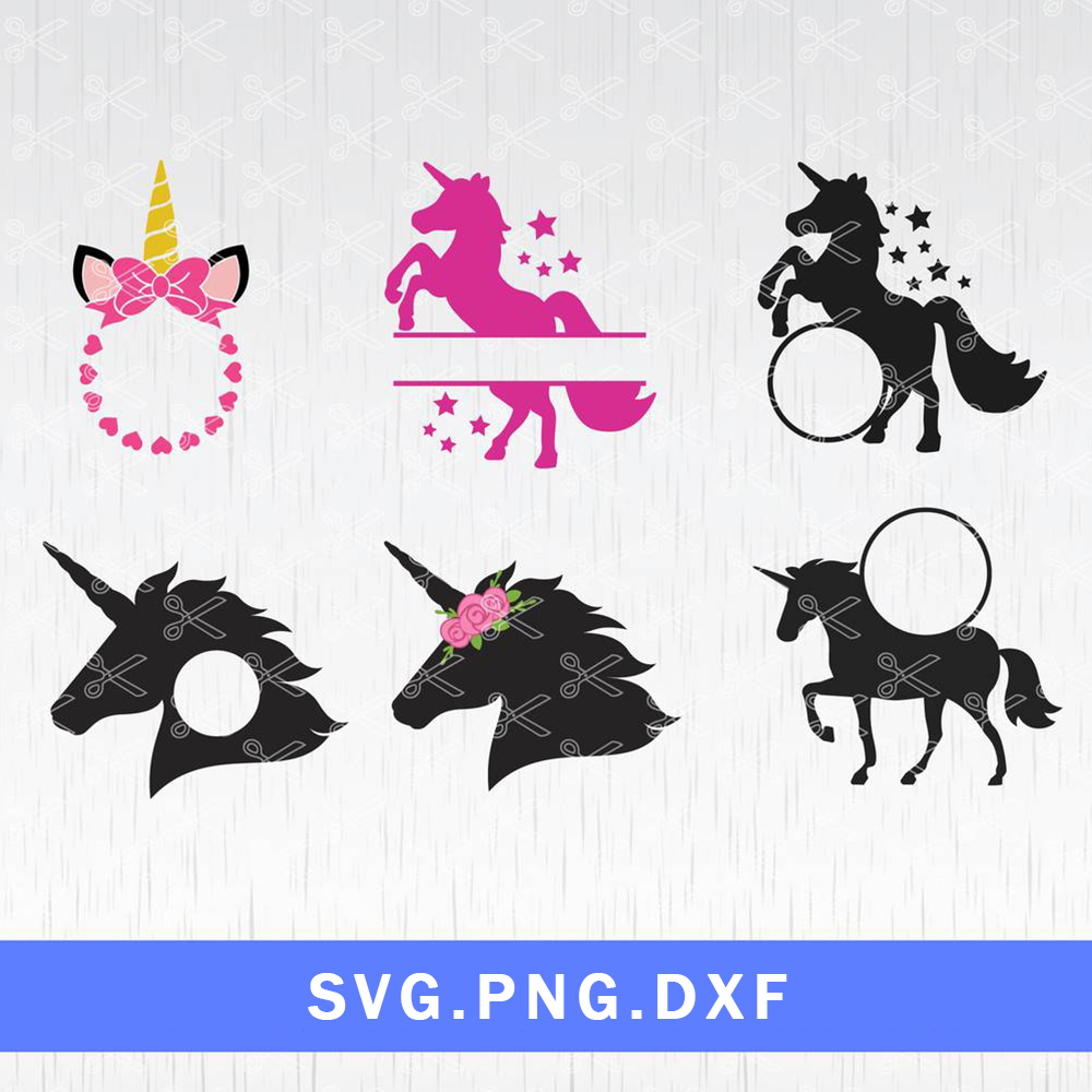 Unicorn Bundle Svg, Huge Unicorn Svg, Unicorn Svg, Png Dxf E | Inspire ...