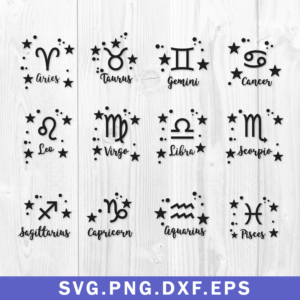 Zodiac Bundle Svg, Zodiac Svg, Astrology Svg, Horoscope Svg, | Inspire ...