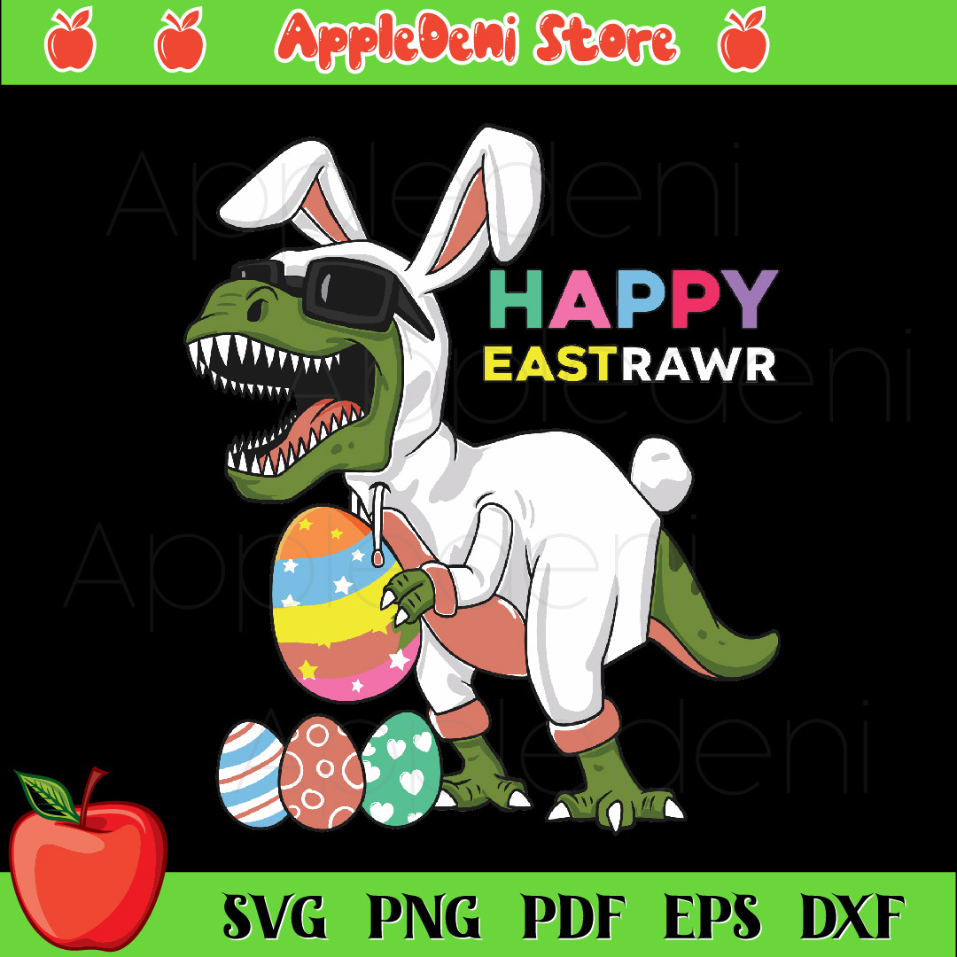Happy Eastrawr T Rex Easter Bunny Svg, Holidays Svg, Easter | Inspire ...