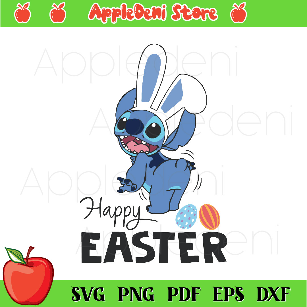 Stitch Happy Easter Svg, Easter Egg Svg, Disney Stitch Svg, | Inspire ...