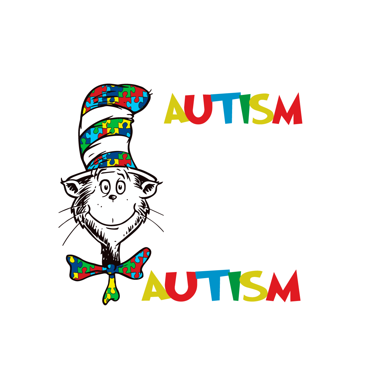 Autism Awareness Dr Seuss Cat In The Hat I'll Support Autism | Inspire ...