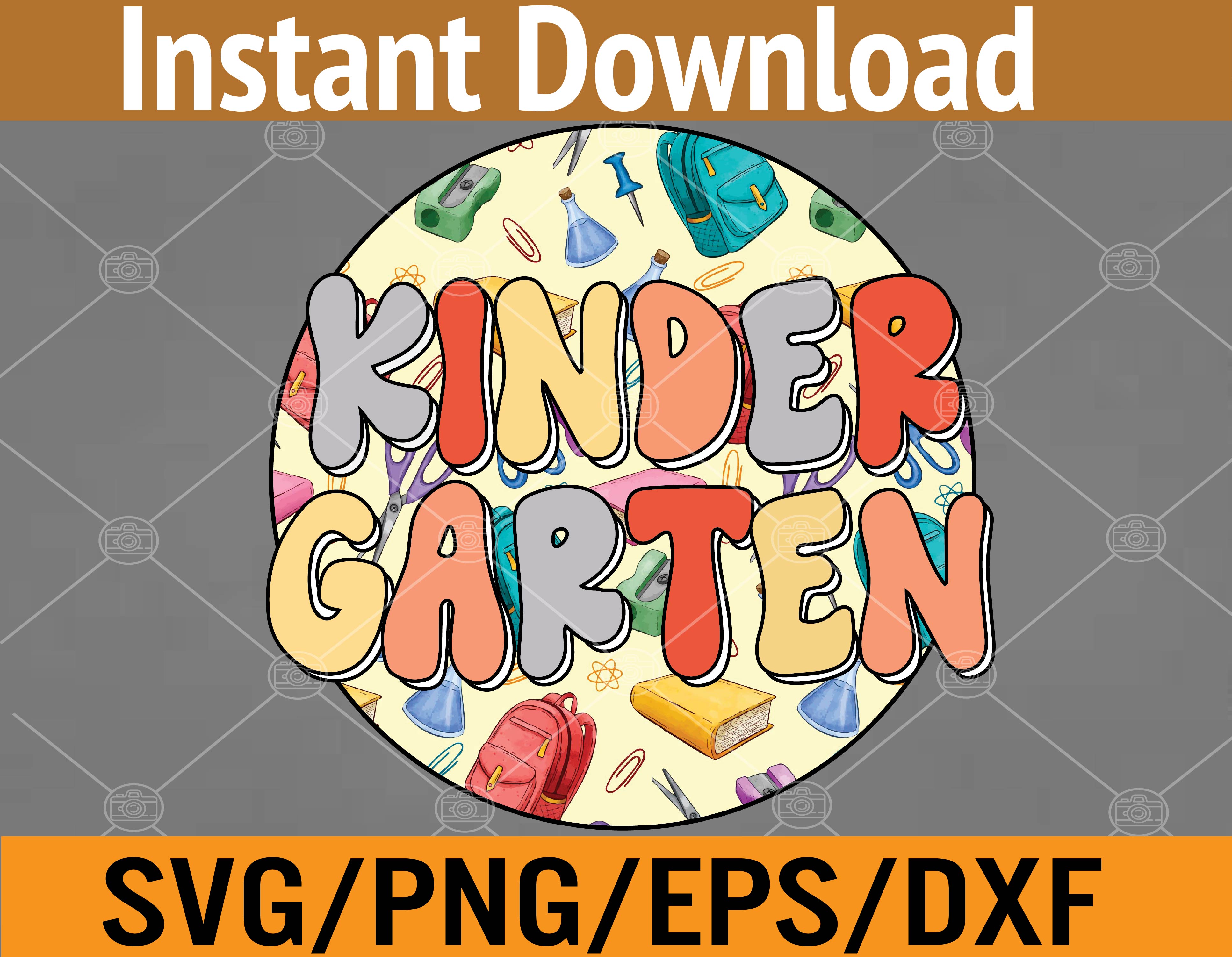 Groovy Kindergarten Vibes Retro Teachers Kids Back To School | Inspire ...