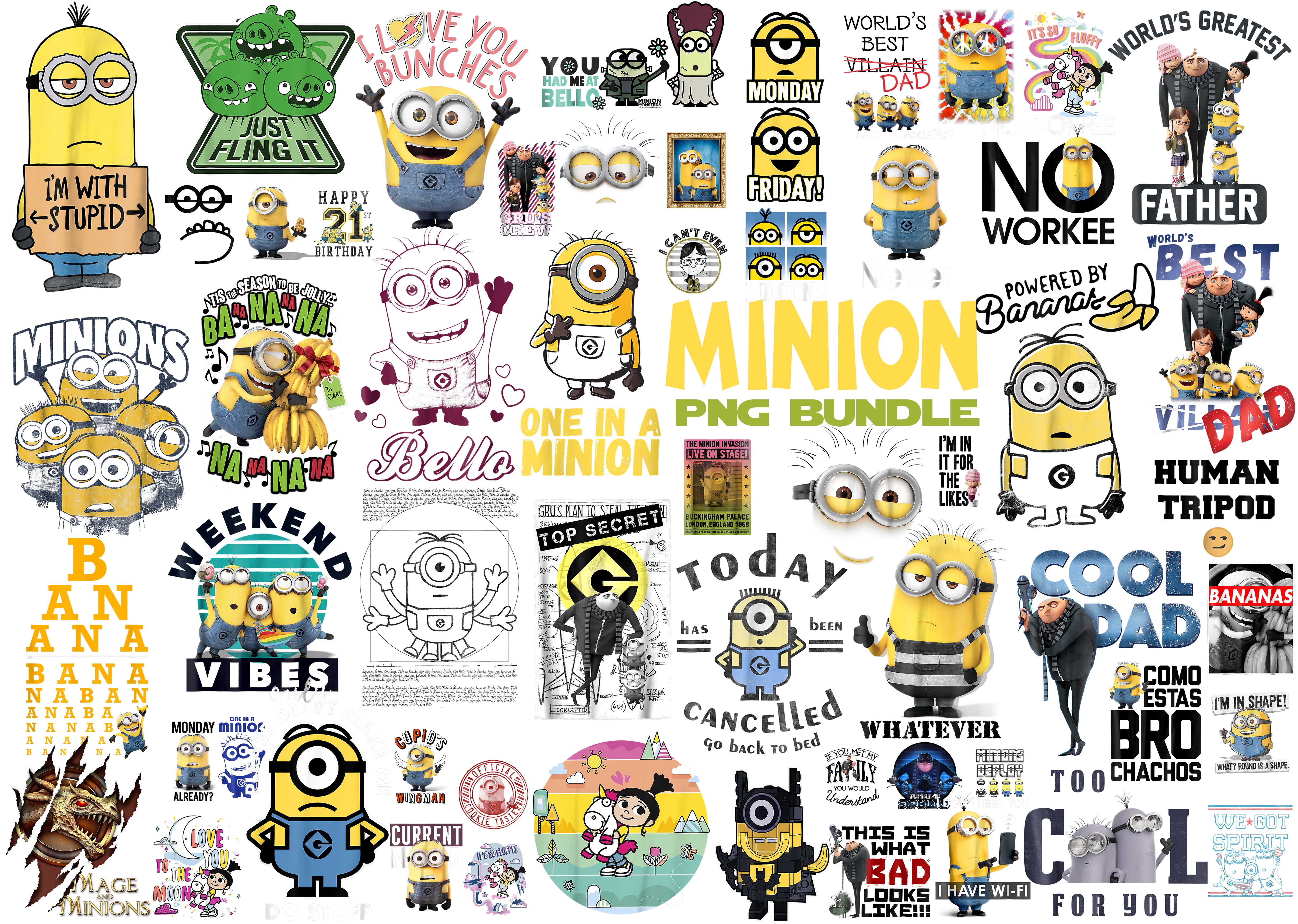 Minions- PNG Images 300dpi Digital, Clip Art, Instant Downlo | Inspire ...